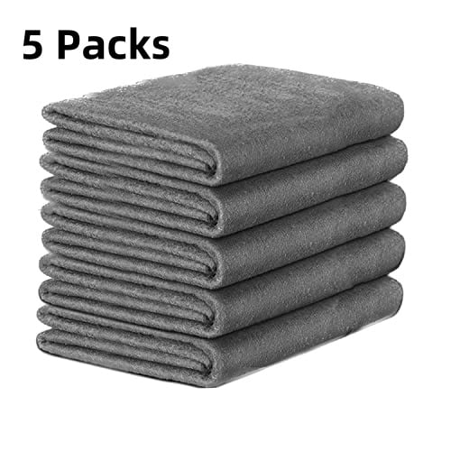 5 Packs 3rd Generation Magic Glass Cleaning Cloth – Seaweed Fiber ...