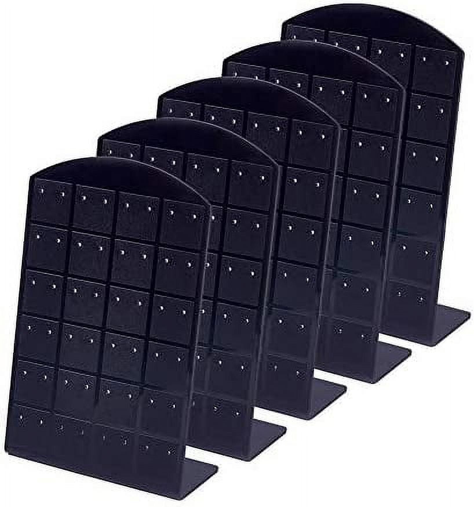 5 Packs 48 Holes Black Earring Holder Organizer Earring Stand Display L ...