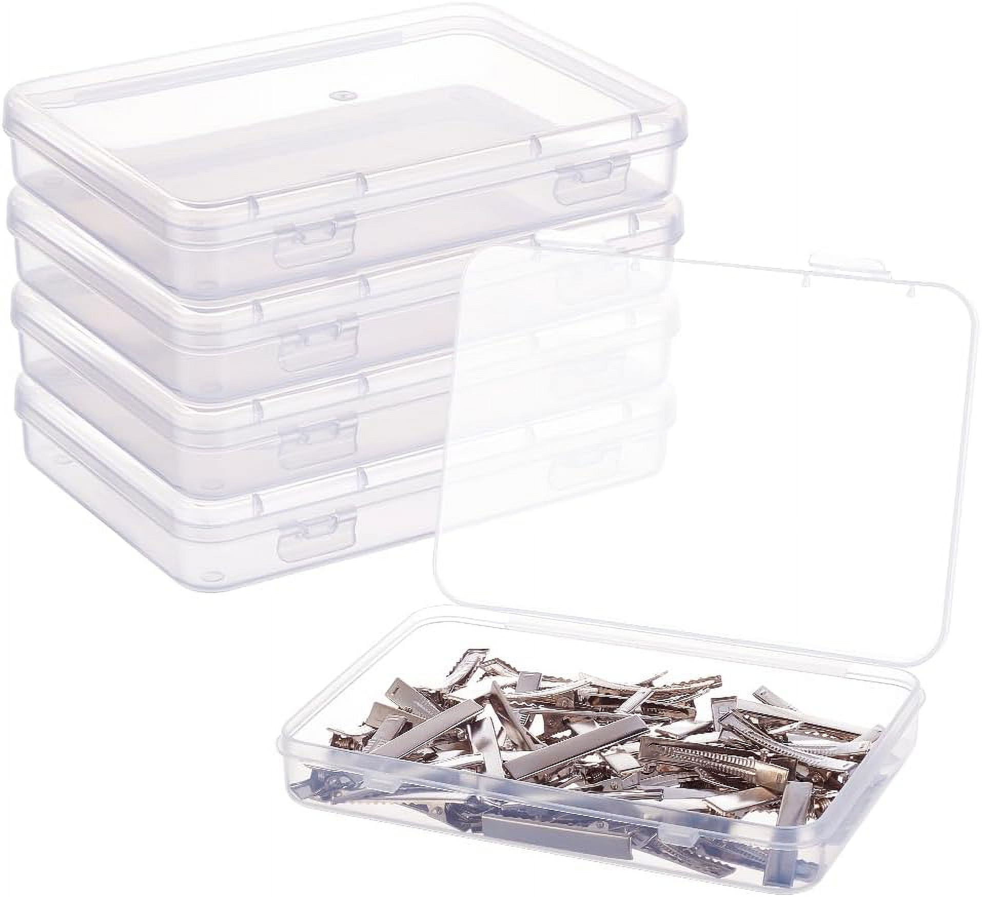 5 Packs 6x4.3x1 Rectangle Large Clear Plastic Box Containers with ...