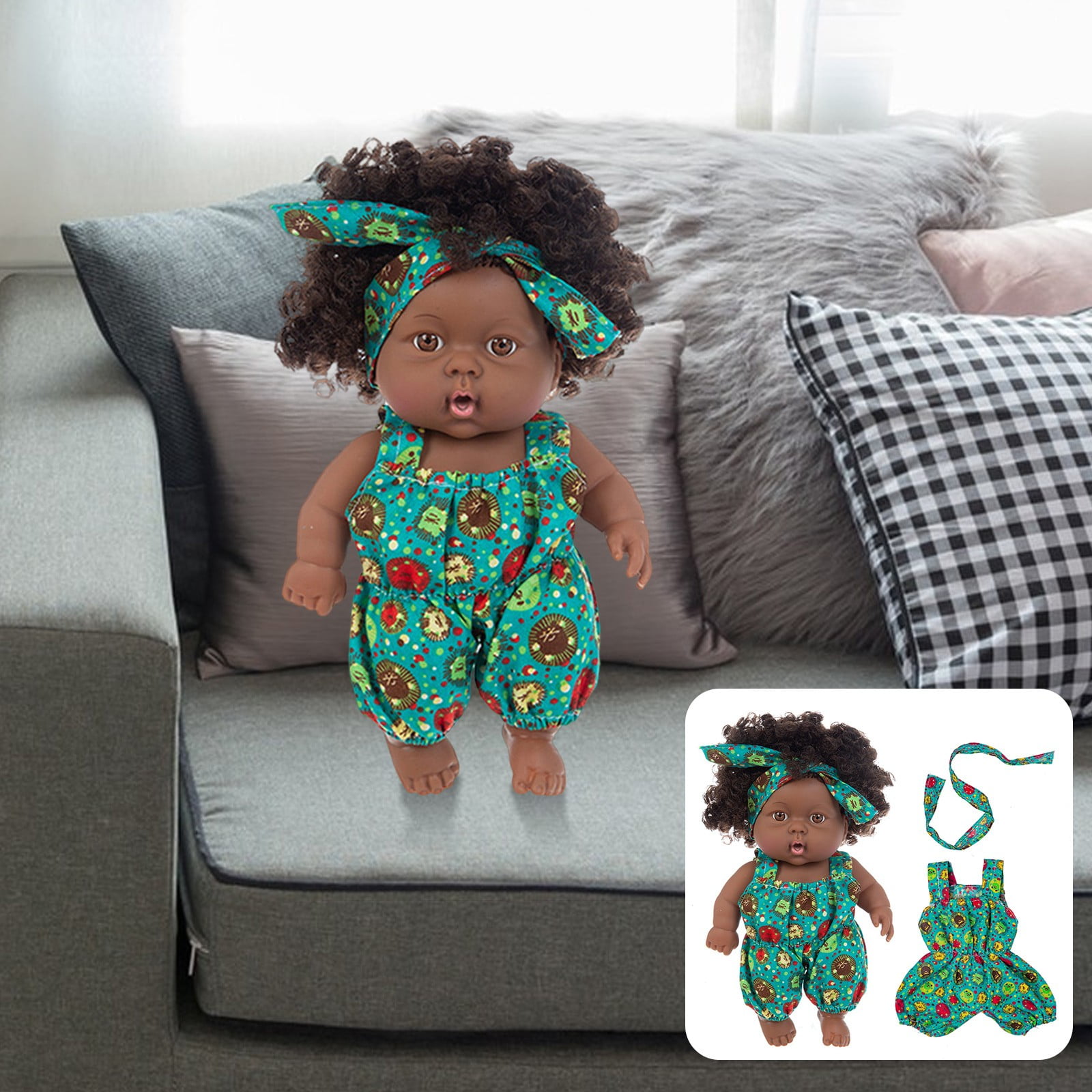 5 Packs 8 Inch Mini Enamel Doll PVC Cloth Soft Body Toy for Kids Girls ...