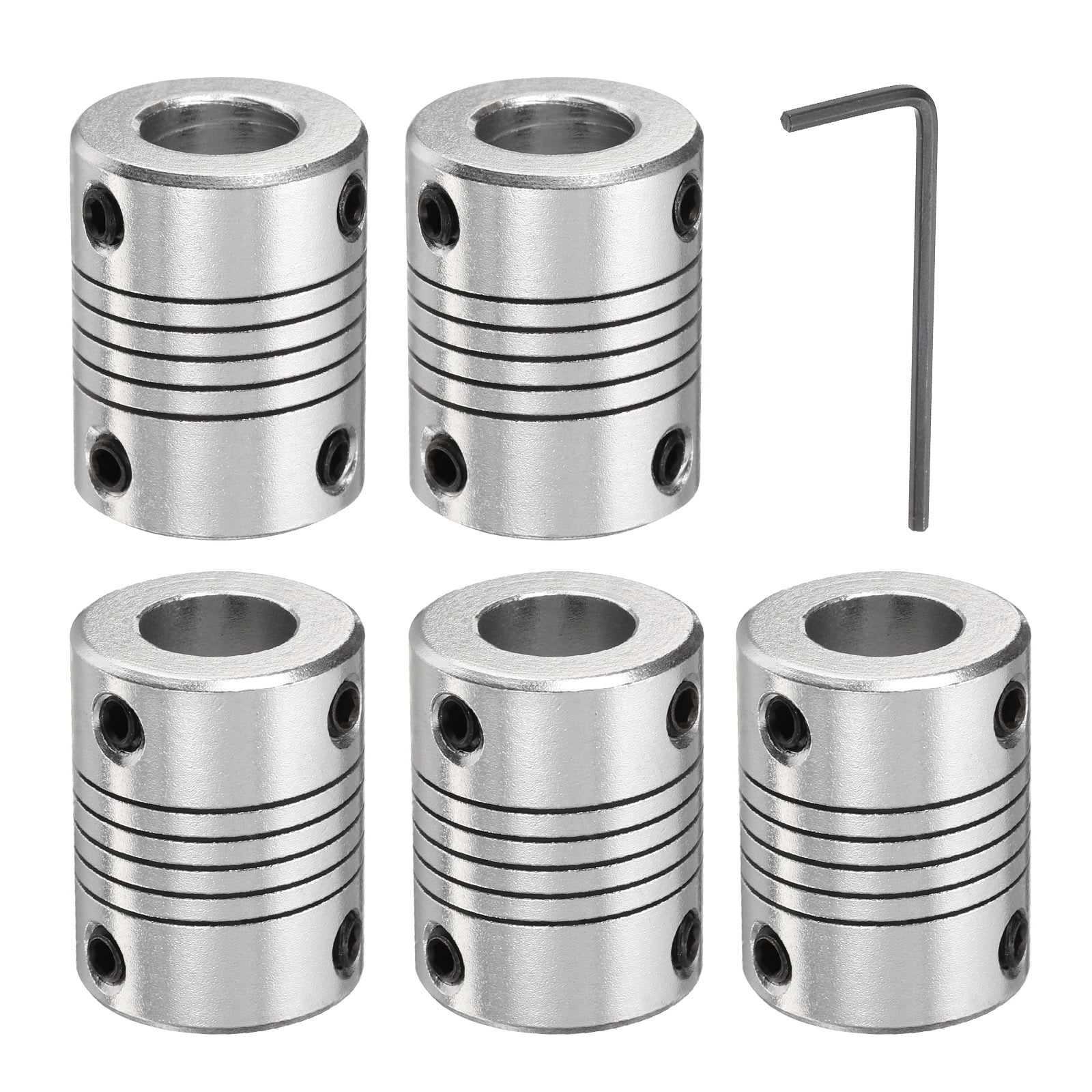 5 Packs Aluminum Alloy Shaft Coupling 10mm to 10mm, Flexible Coupling ...