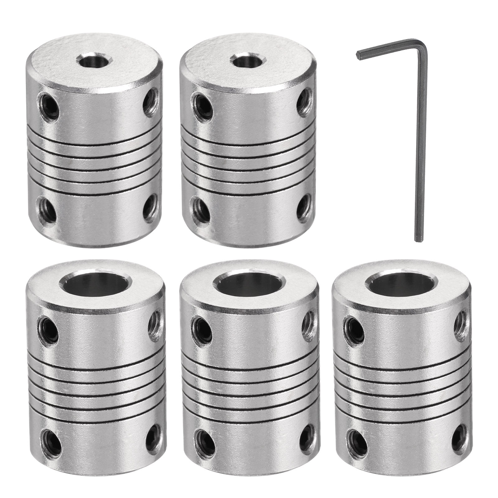 5 Packs Aluminum Alloy Shaft Coupling 4mm to 8mm, Flexible Coupling ...