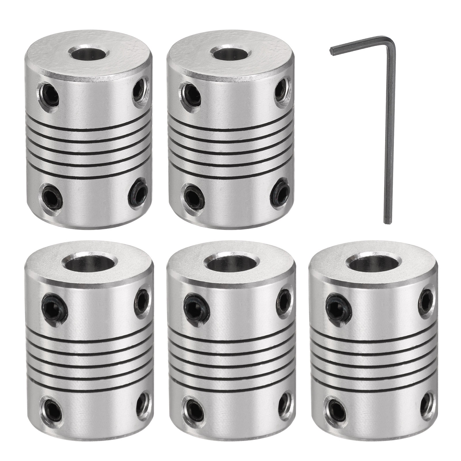 5 Packs Aluminum Alloy Shaft Coupling 5mm to 7mm, Flexible Coupling ...