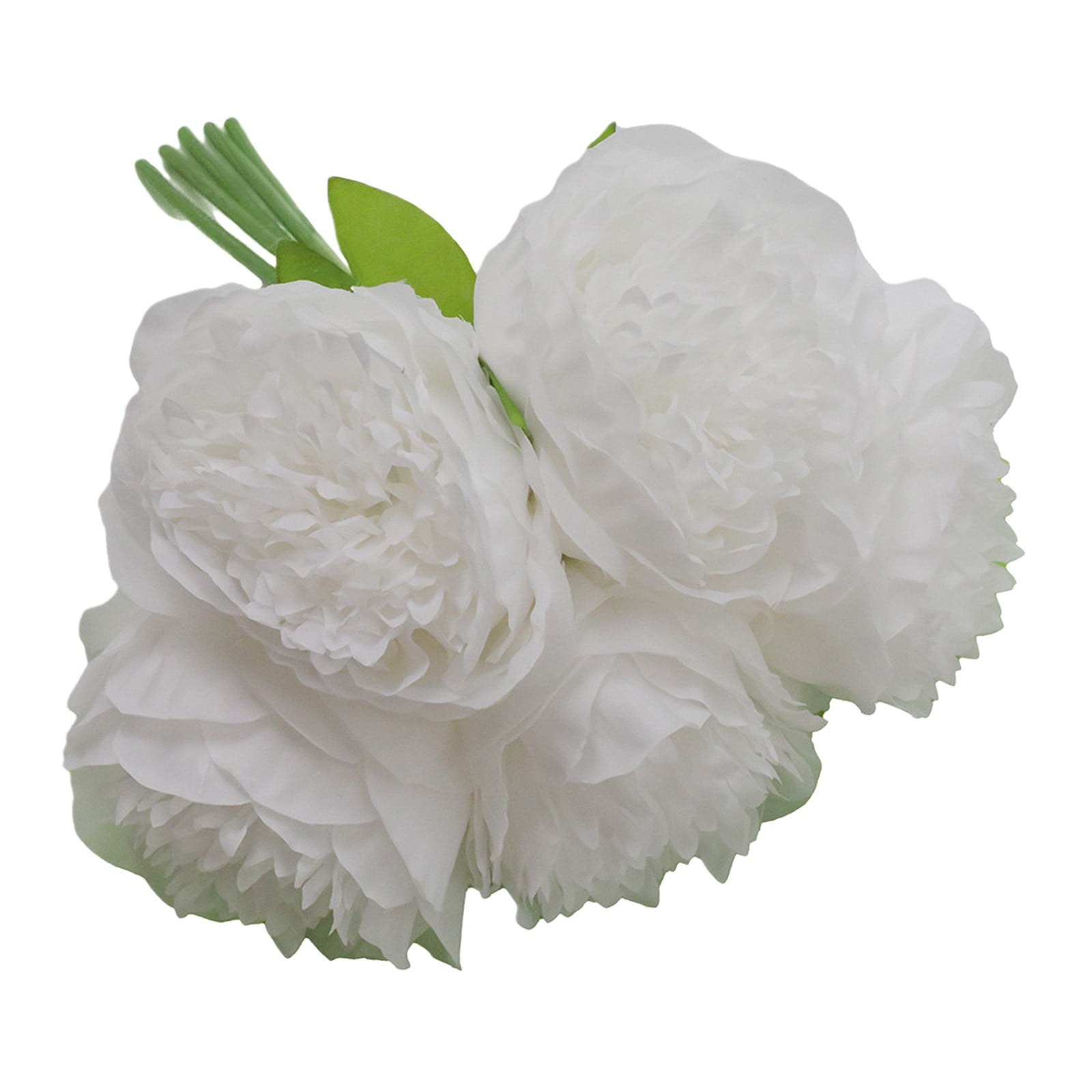 5 Packs Artificial Peonies Flowers, Silk Fake Peony Bouquet for ...