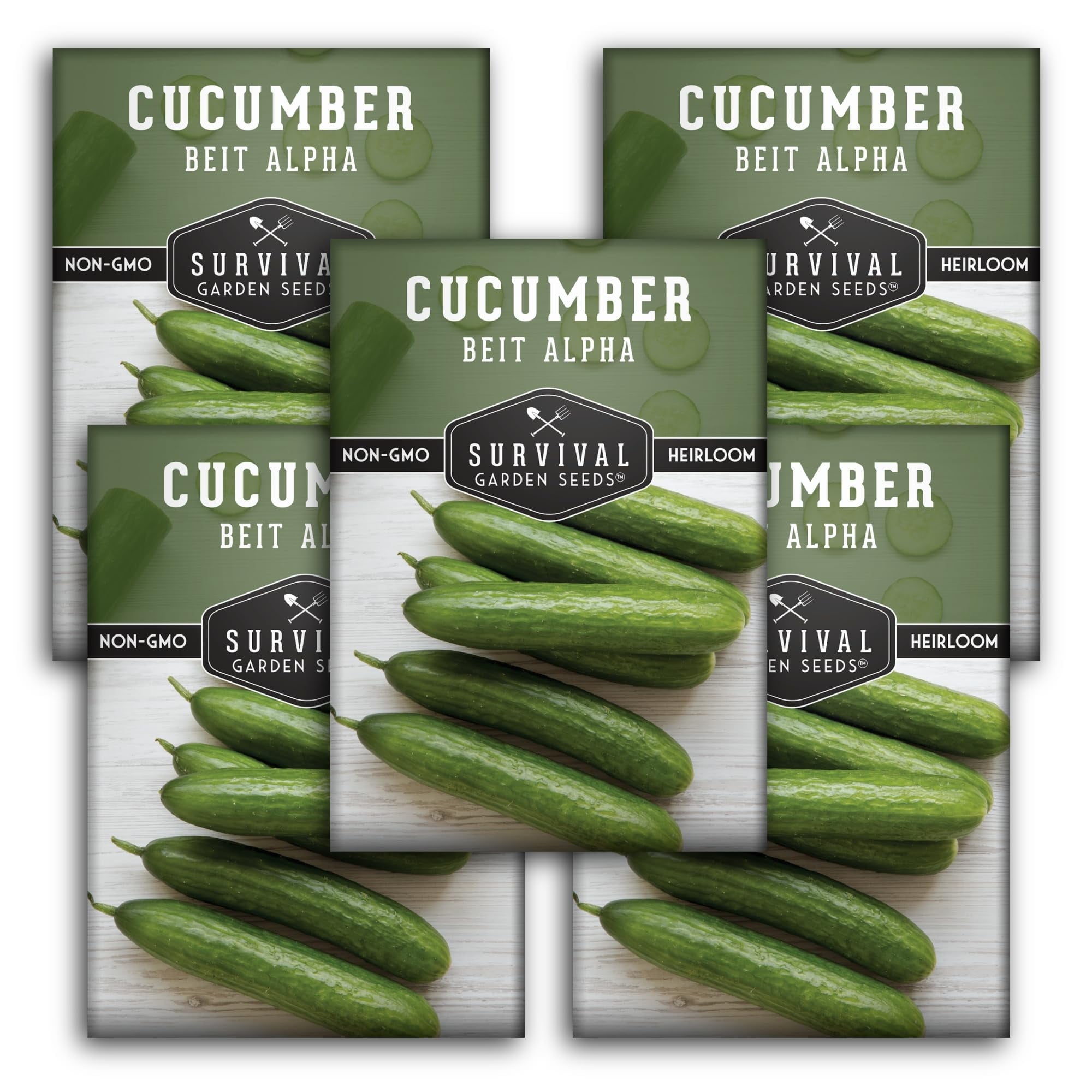 Beit Alpha Cucumber Seeds - Non-GMO Heirloom Full Sun Annual Vegetable ...