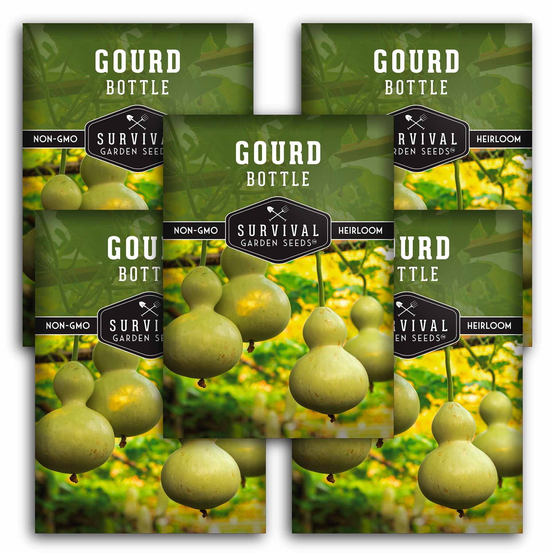 Survival Garden Seeds: 5 Packs - Bottle Gourd Seed, Birdhouse/Calabash ...