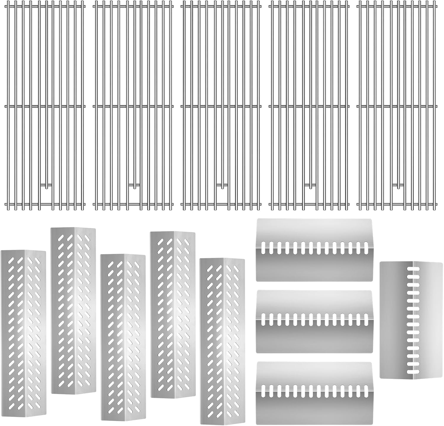 5 Packs Cooking Grid Grates with 16631 16520 Heat Plate Set Replacement ...