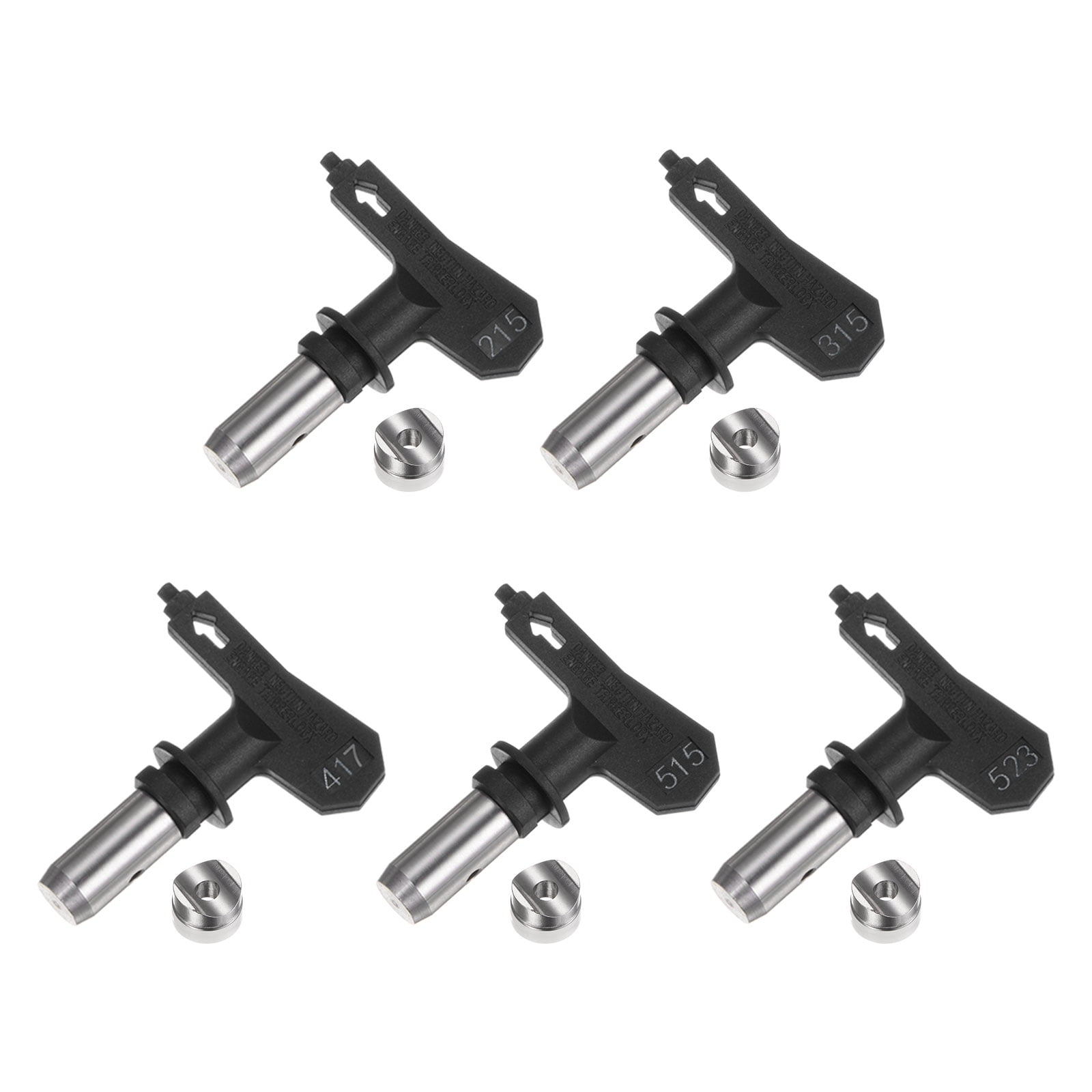 5 Packs Different Sizes Reversible Spray Tips for Airless Sprayer 215 ...