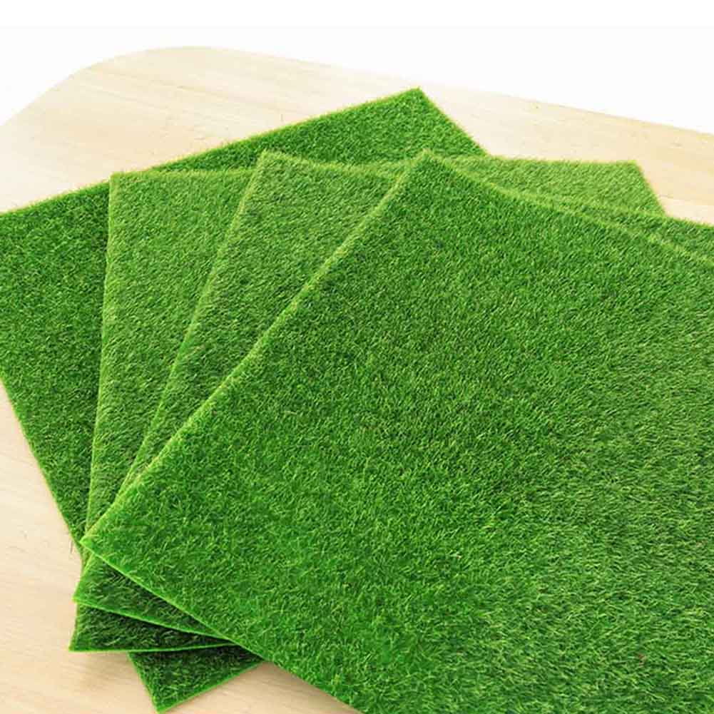 5 Packs Fake Grass for Crafts Artificial Garden Grass for Dollhouse 5 ...