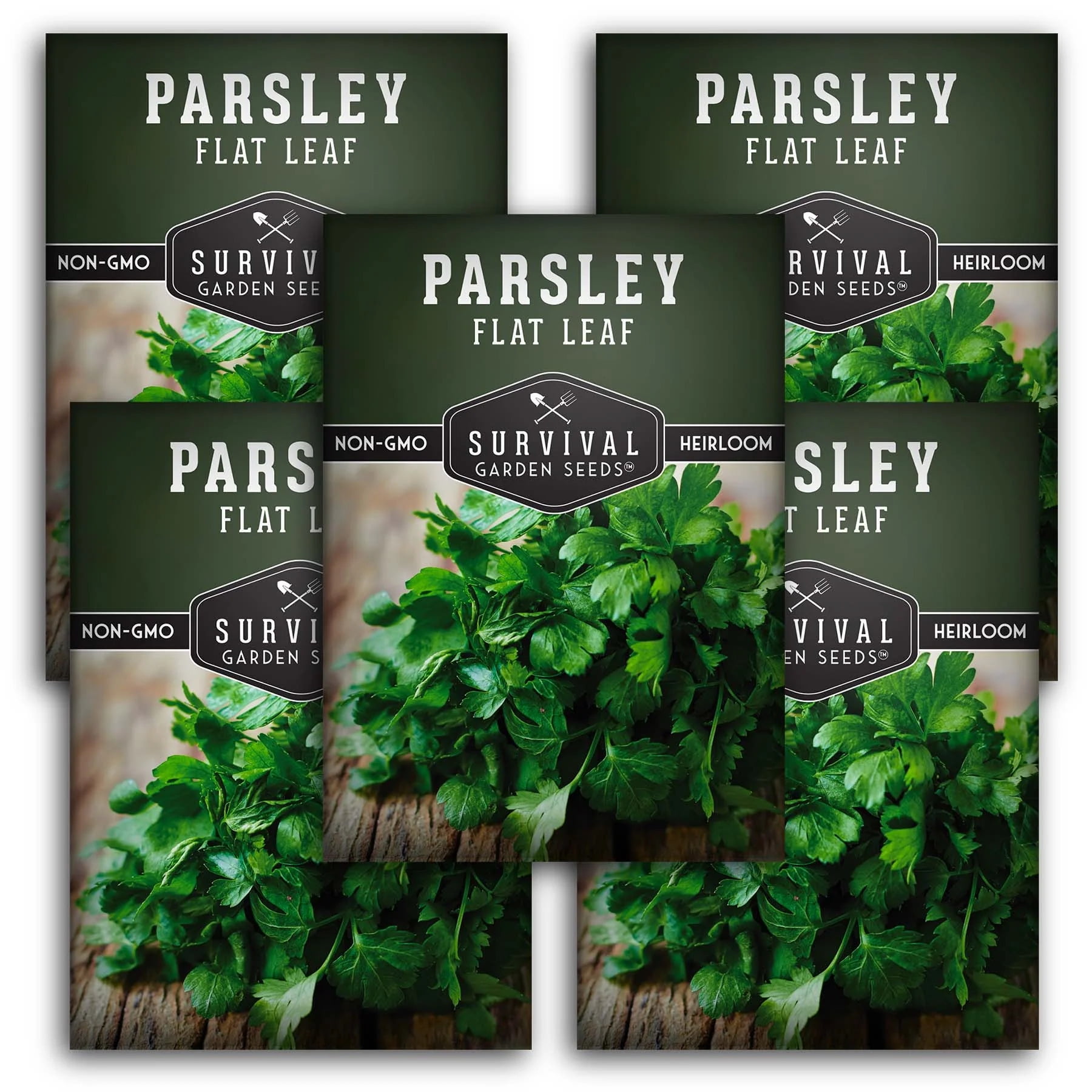 5 Packs Flat Leaf Italian Parsley Seed - Non-GMO Heirloom Full Sun Biennial Herb - Walmart.com