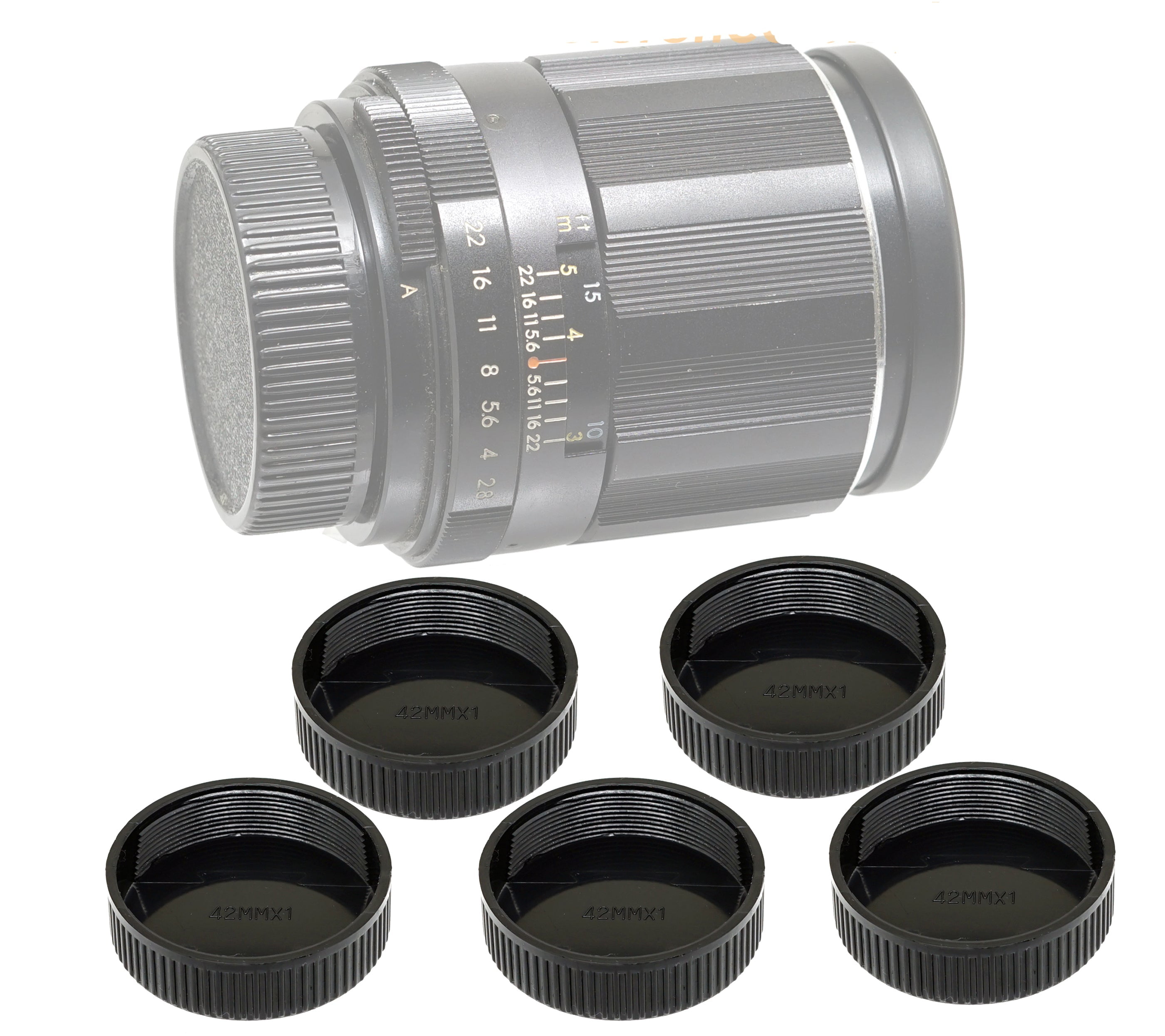 (5 Packs) Fotasy Lens Rear Caps for M42 42mm Screw Mount Lens, M42 Lens ...