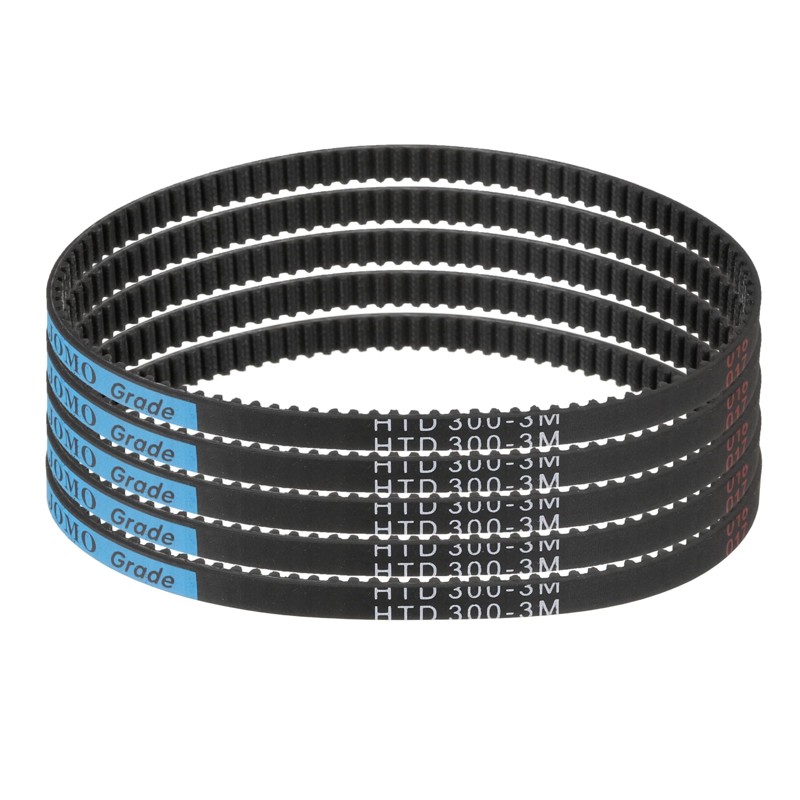 5 Packs HTD-3M Rubber Timing Belt 100 Teeth, 300mm Pitch Length x 6mm Width x 2.4mm Height ...