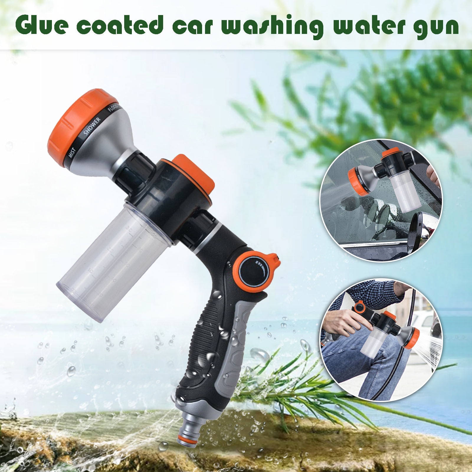 5 Packs High Pressure Car Washing Nozzle with Soap Dispenser 8 Spray ...