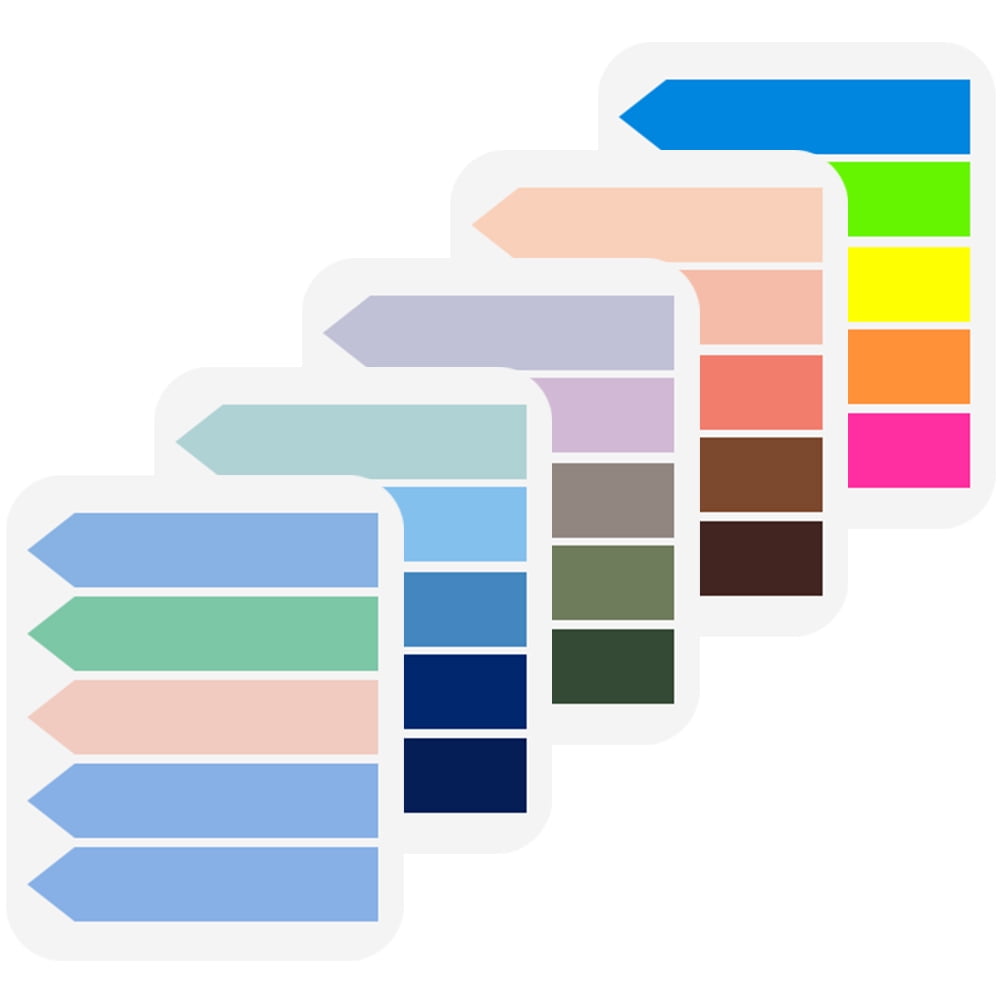 5 Packs Highlighters Arrow Flag Labels Self-adhesive Page Tabs ...