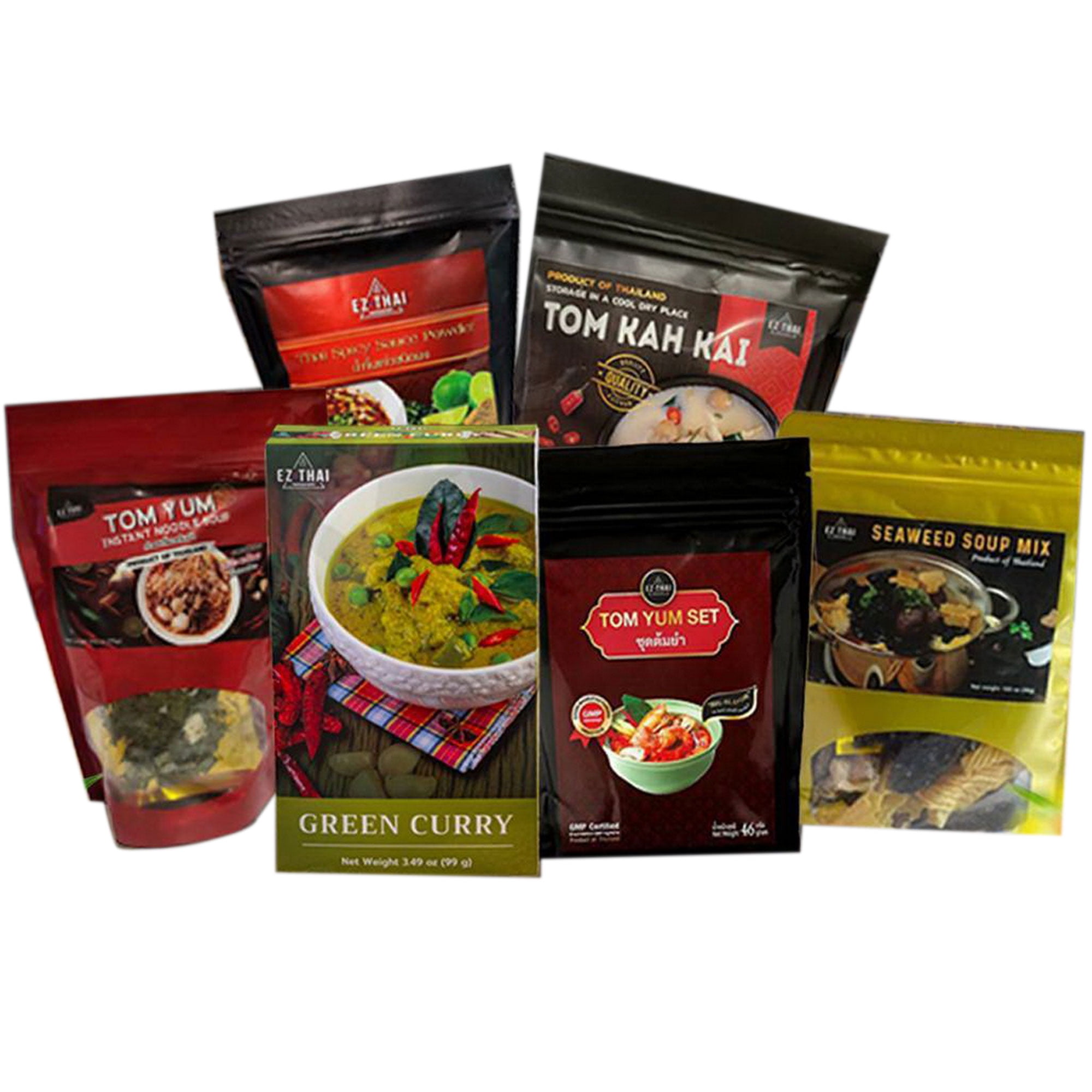 5 Packs Instant Thai Cuisine Sampler Great for Thai Food Thai Tea ...