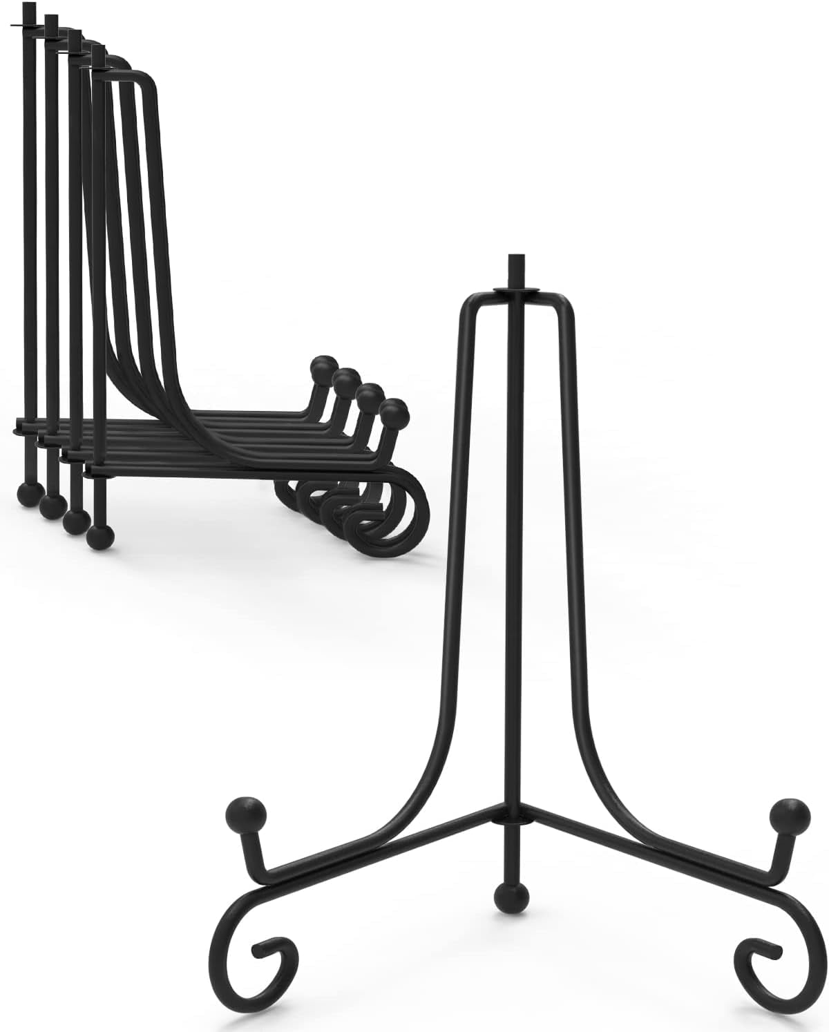 5 Packs Iron Display Stand, 8 Inches Plate Stand Picture Stand Black ...