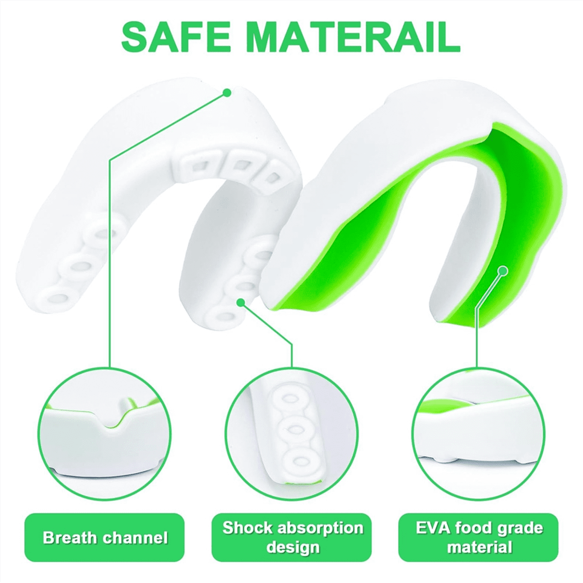 5 Packs Kids Youth Mouth Guard - Football Mouth Guard, EVA Food Grade ...
