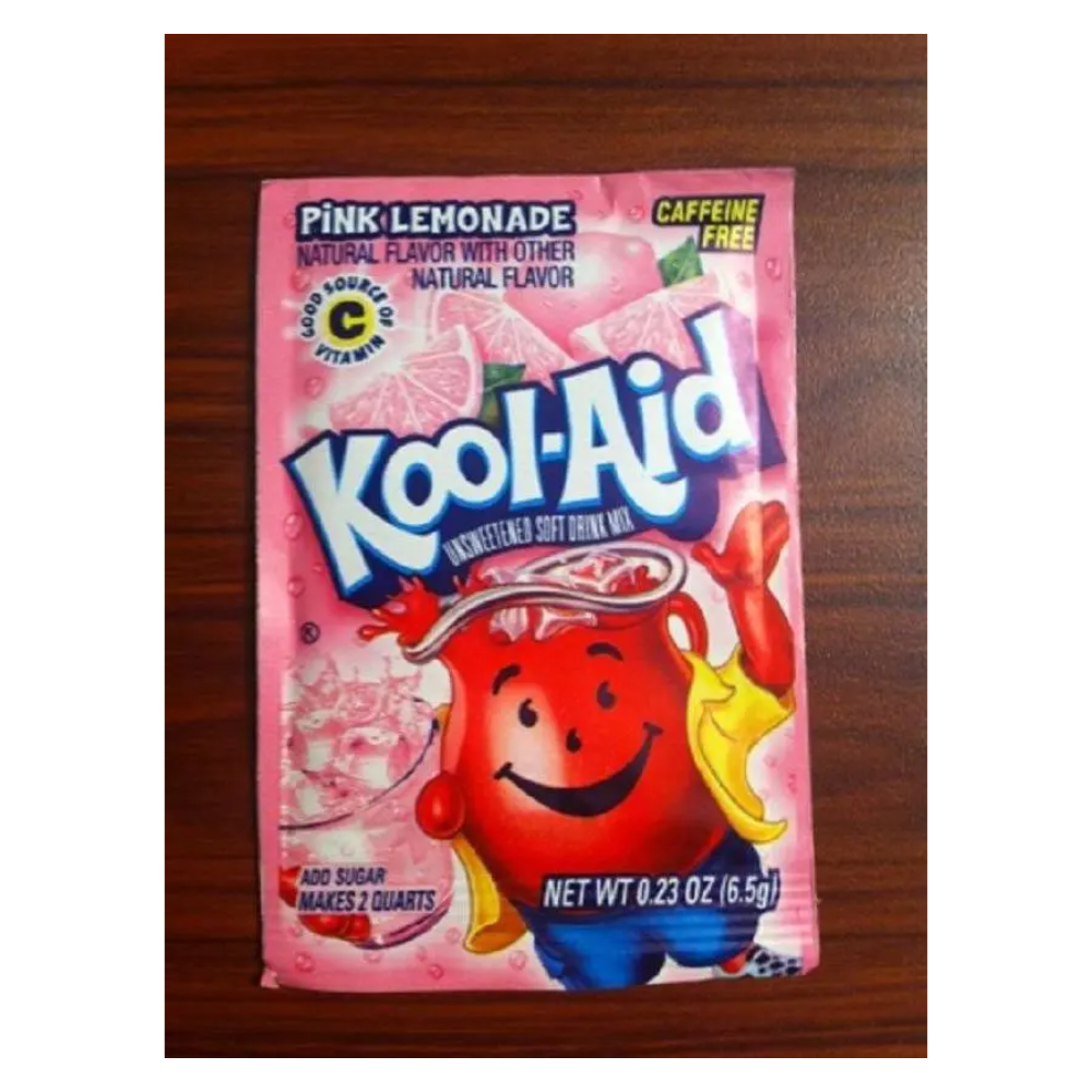 5 Packs Kool Aid Pink Lemonade Flavor Drink Mix Packet NEW Gluten ...