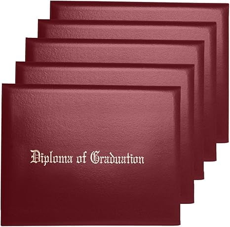5-Packs Misscom Imprinted Diploma Cover for Certificate, 8.5x 11 inches ...