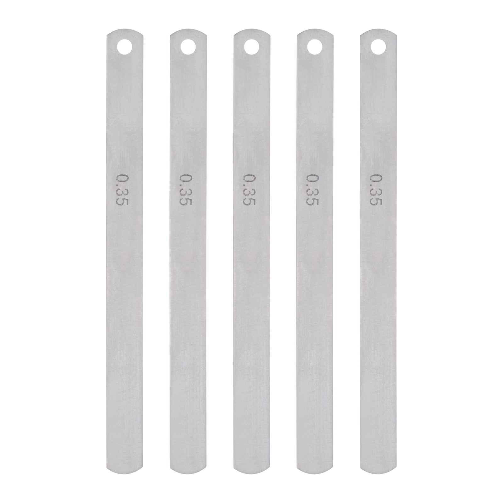 5 Packs Mn Steel Feeler Gauge 0.35mm Thickness 150mm Length Metric ...