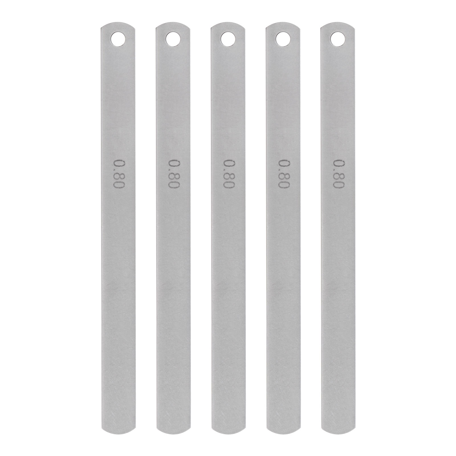5 Packs Mn Steel Feeler Gauge 0.8mm Thickness 150mm Length Metric Filler Thickness Gage Gap ...