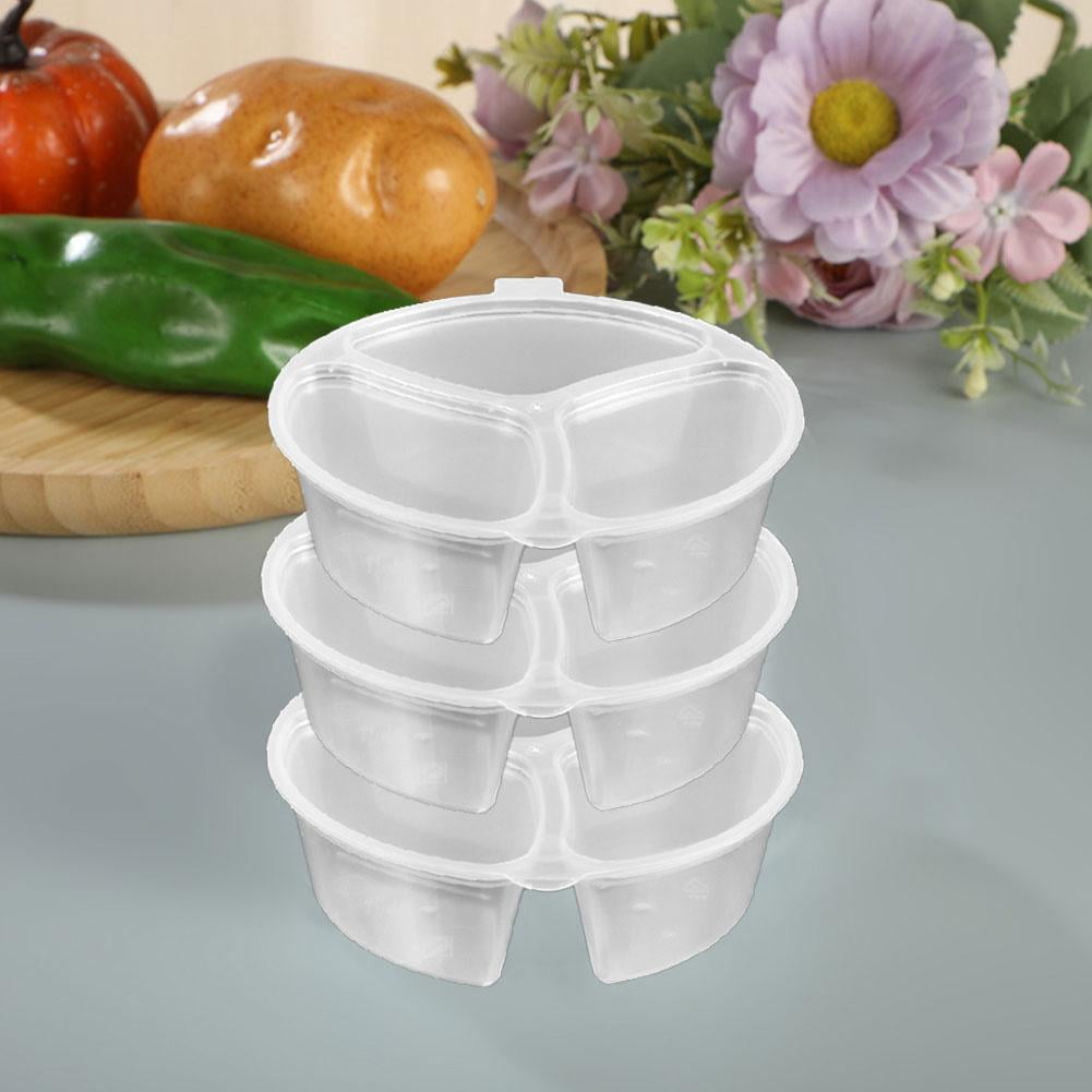 5 Packs Of 5/10/20/50 180ml Disposable Condiment Containers With Lids ...