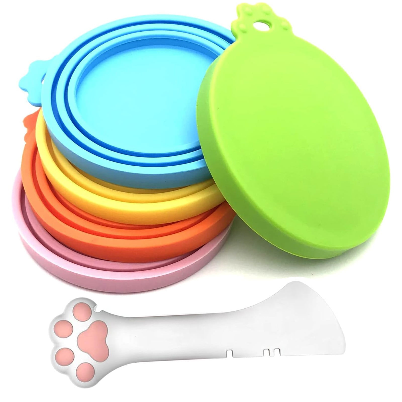 5 Packs Pet Food Can Covers Universal Can Lids Safe/Silicone Dog & Cat ...