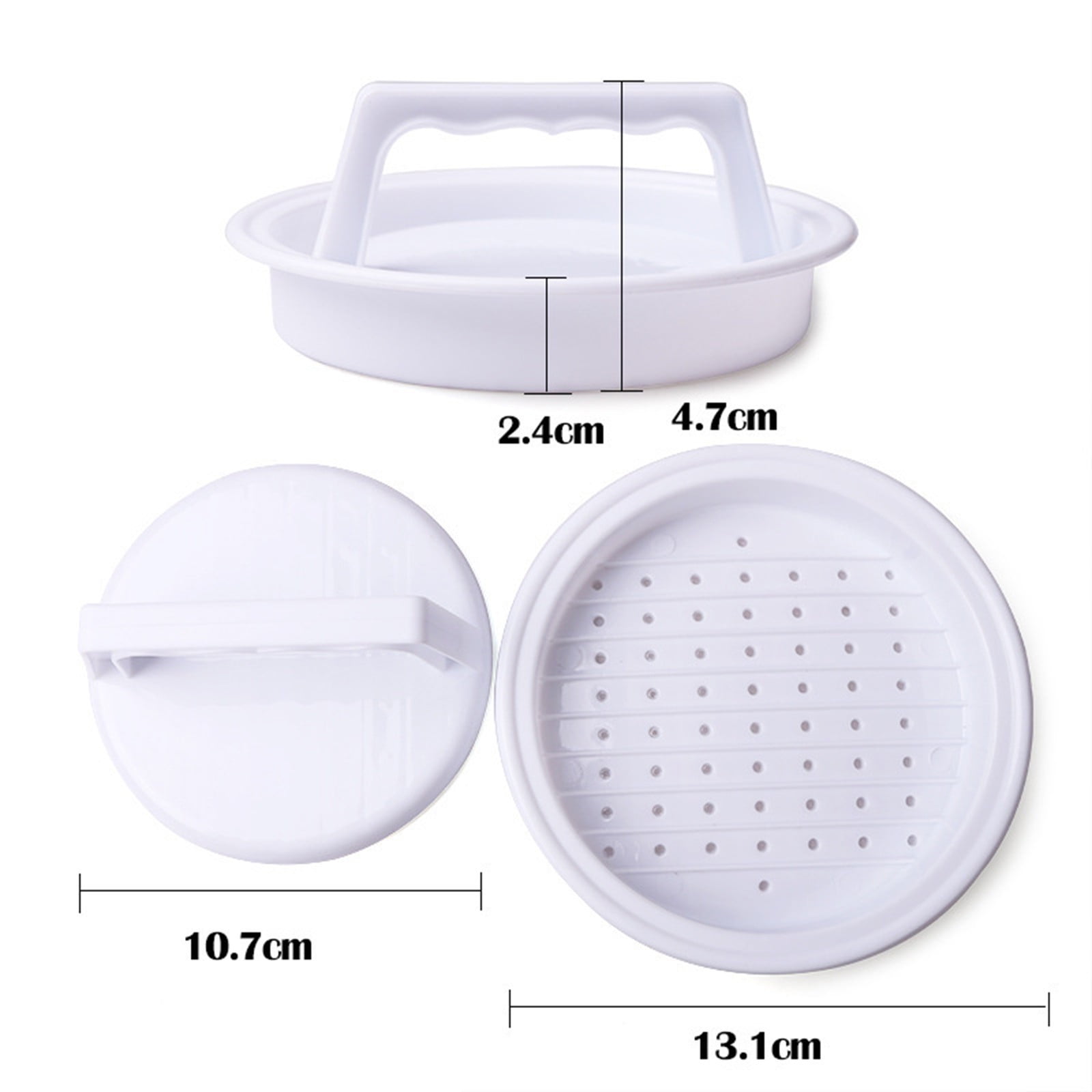 5 Packs Plastic Hamburger Press Patty Maker with Non-Stick Design for ...