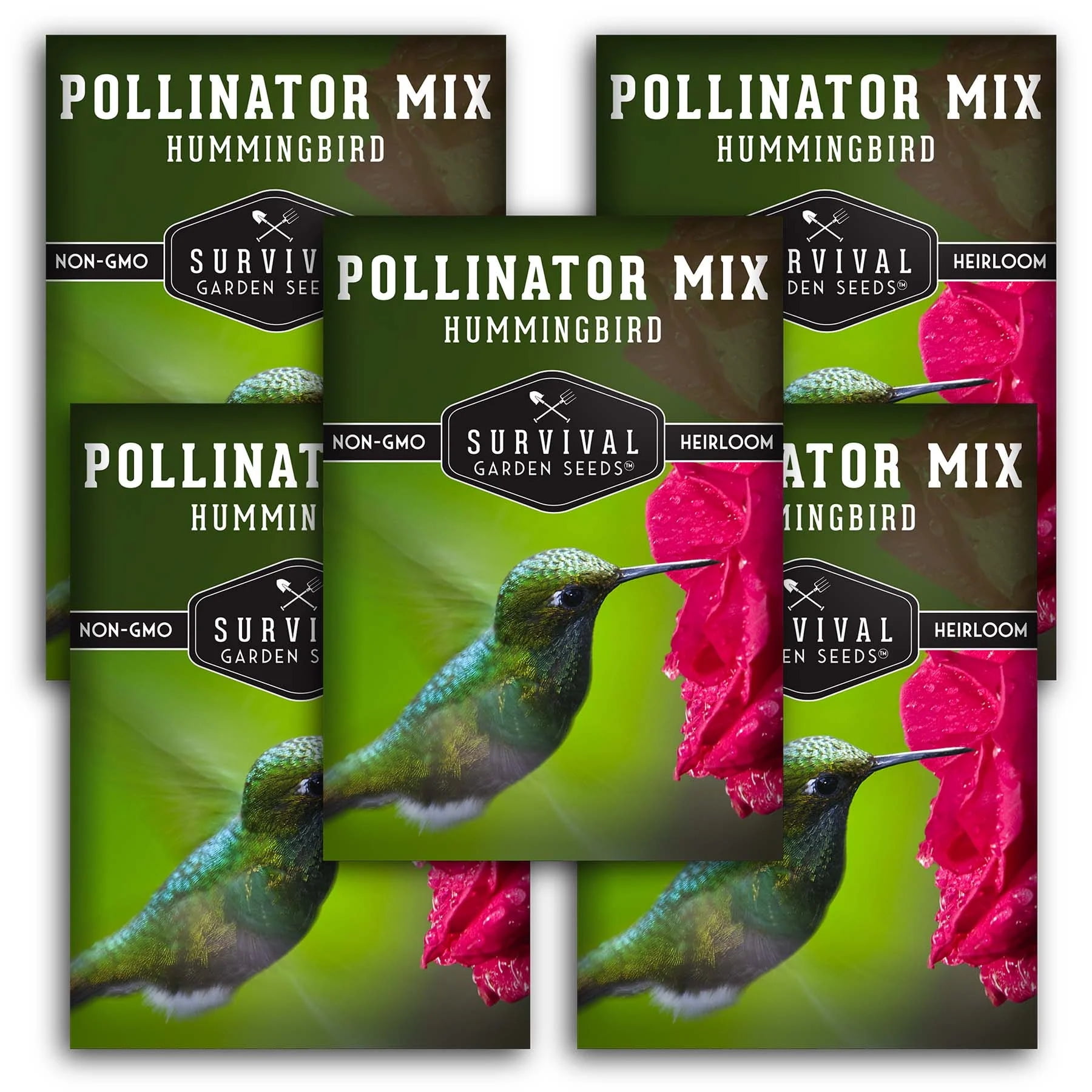 5 Packs Pollinator Mix - Seeds for Hummingbird - Non-GMO Heirloom ...