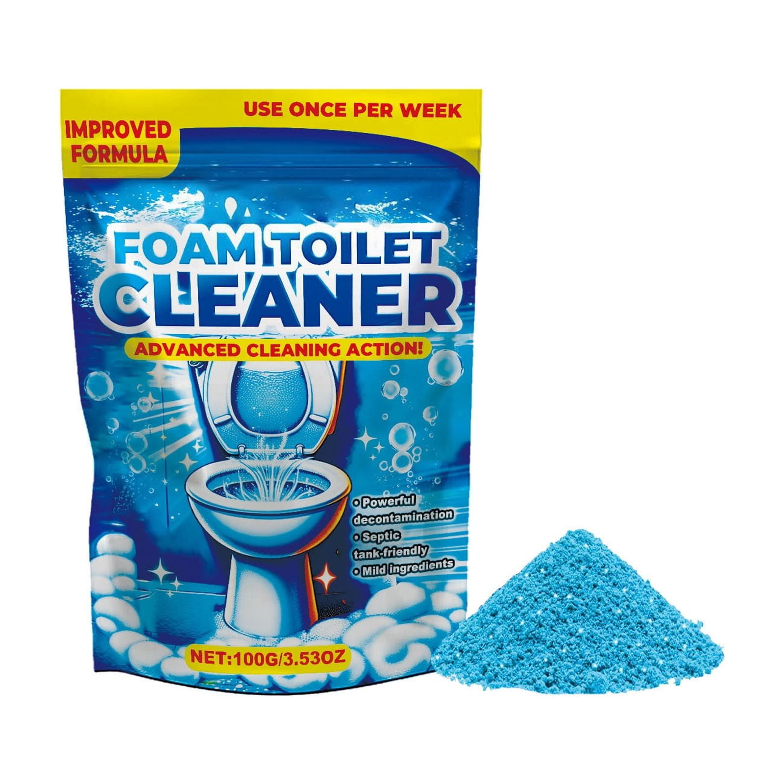 5 Packs Powerful Foaming Toilet Cleaner for Stubborn Stains & Odor ...