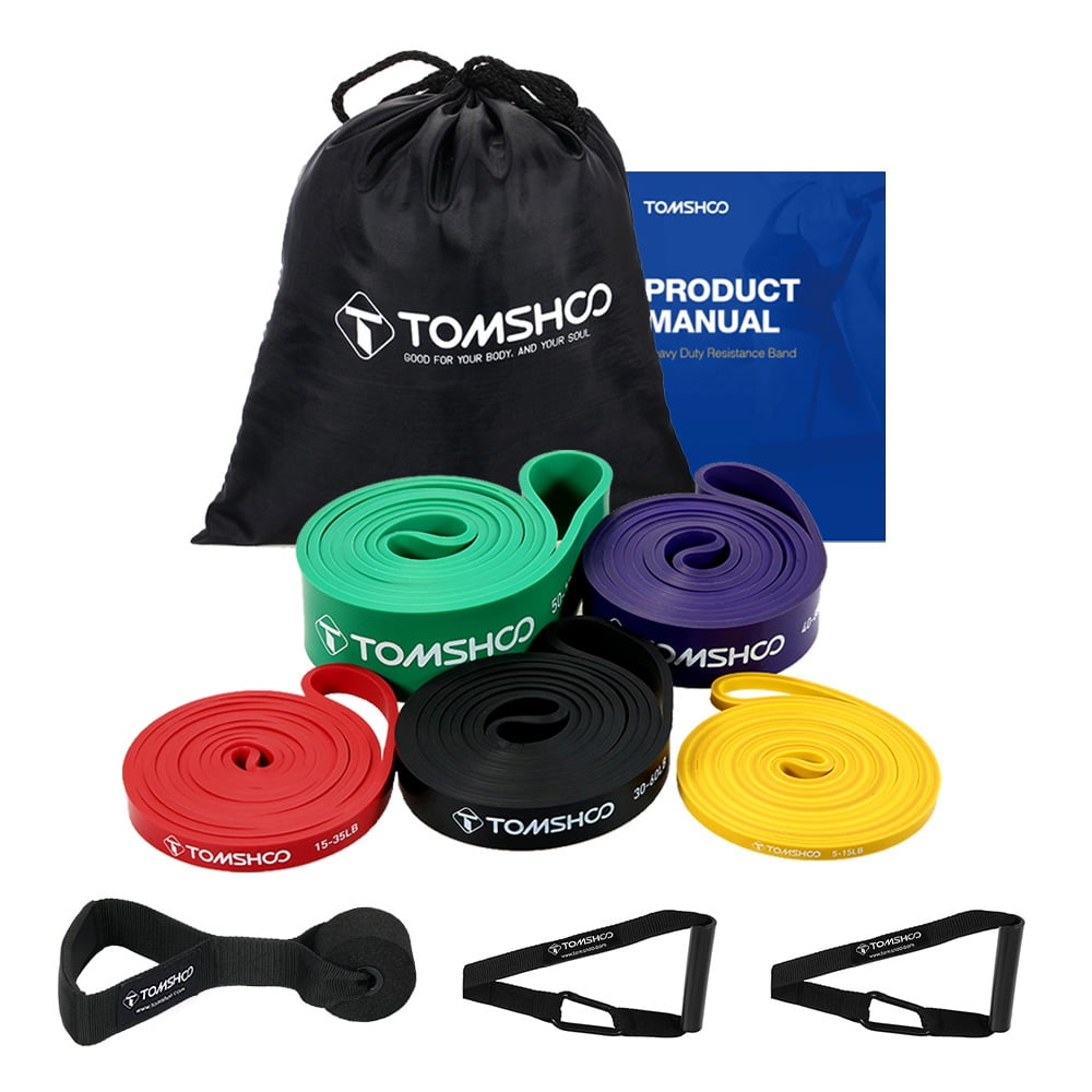 5 Packs Pull Up Assist Bands Set Resistance Loop Bands Powerlifting ...