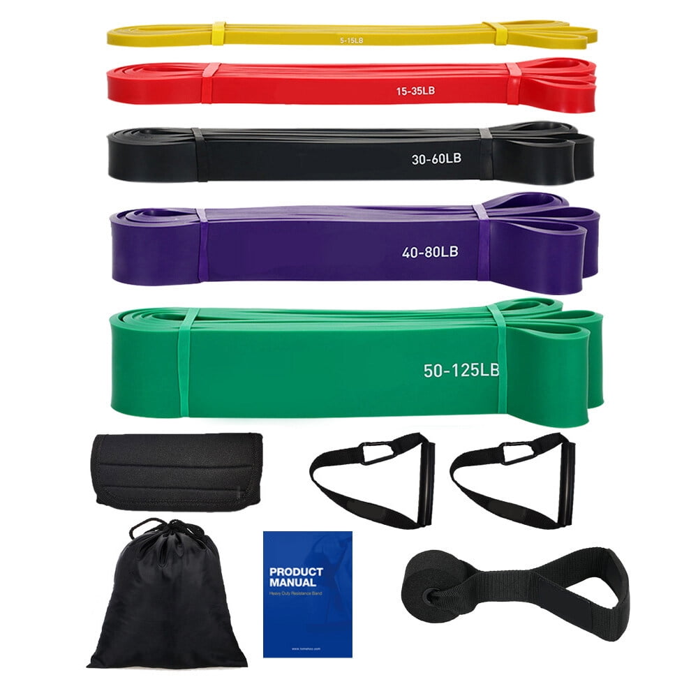 5 Packs Pull Up Assist Bands Set Resistance Loop Bands Powerlifting ...