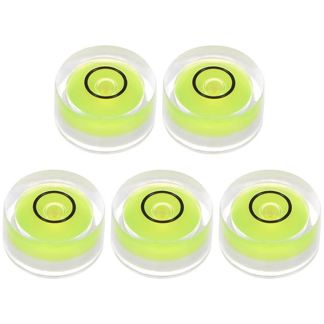 5 Packs Round Bubble Level 12x6mm Mini Circular Bullseye Spirit Levels ...