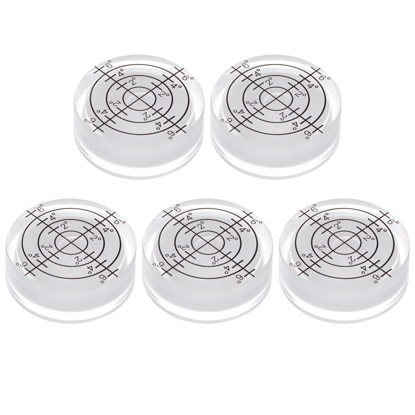 5 Packs Round Bubble Level 32x12mm Mini Circular Bullseye Spirit Levels ...