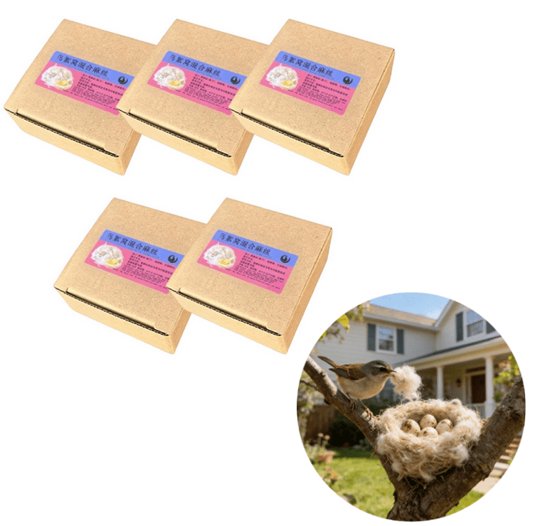 5 Packs Soft Bird Nest Lining Material - Blended Hemp Silk, Jute Fiber ...