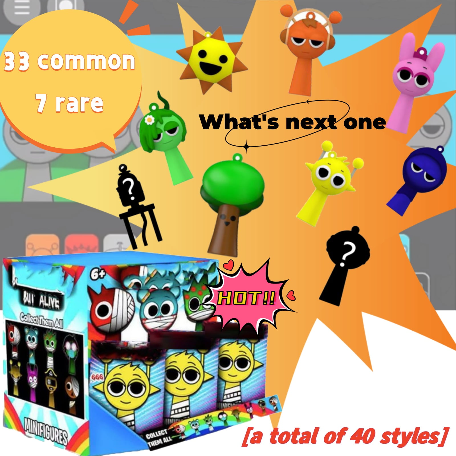 5 Packs Sprunki Toy Mystery Box Incredibox Sprunki Action Fig ures Box ...