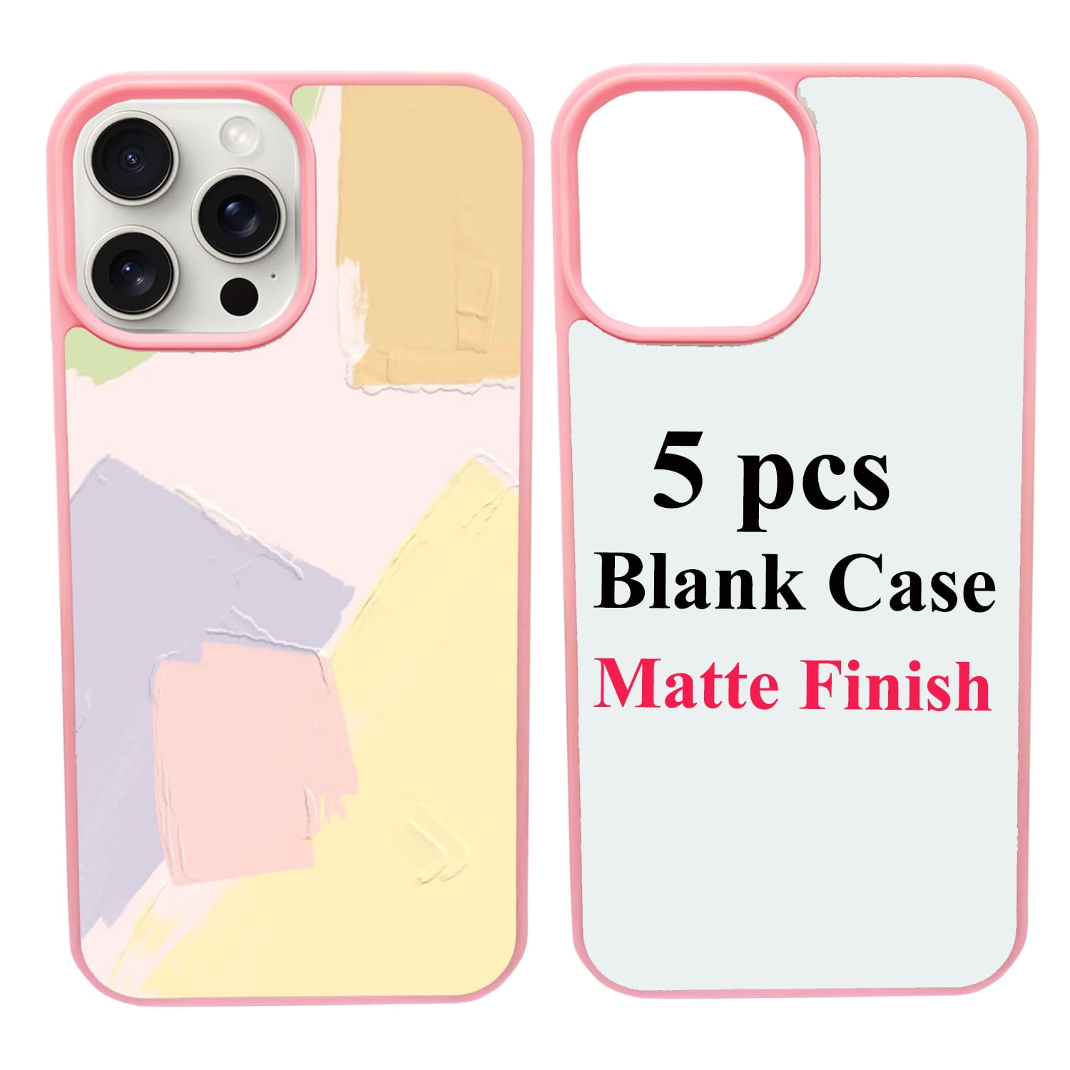 5 Packs Sublimation Blank Phone Case Covers Compatible with iPhone 12 ...