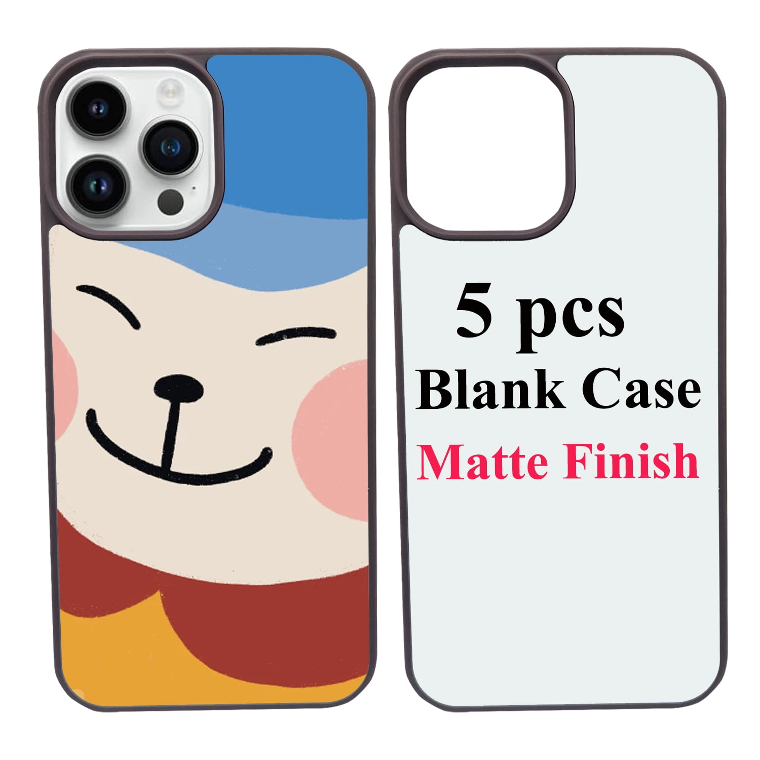 5 Packs Sublimation Blank Phone Case Covers Compatible with iPhone 15 ...