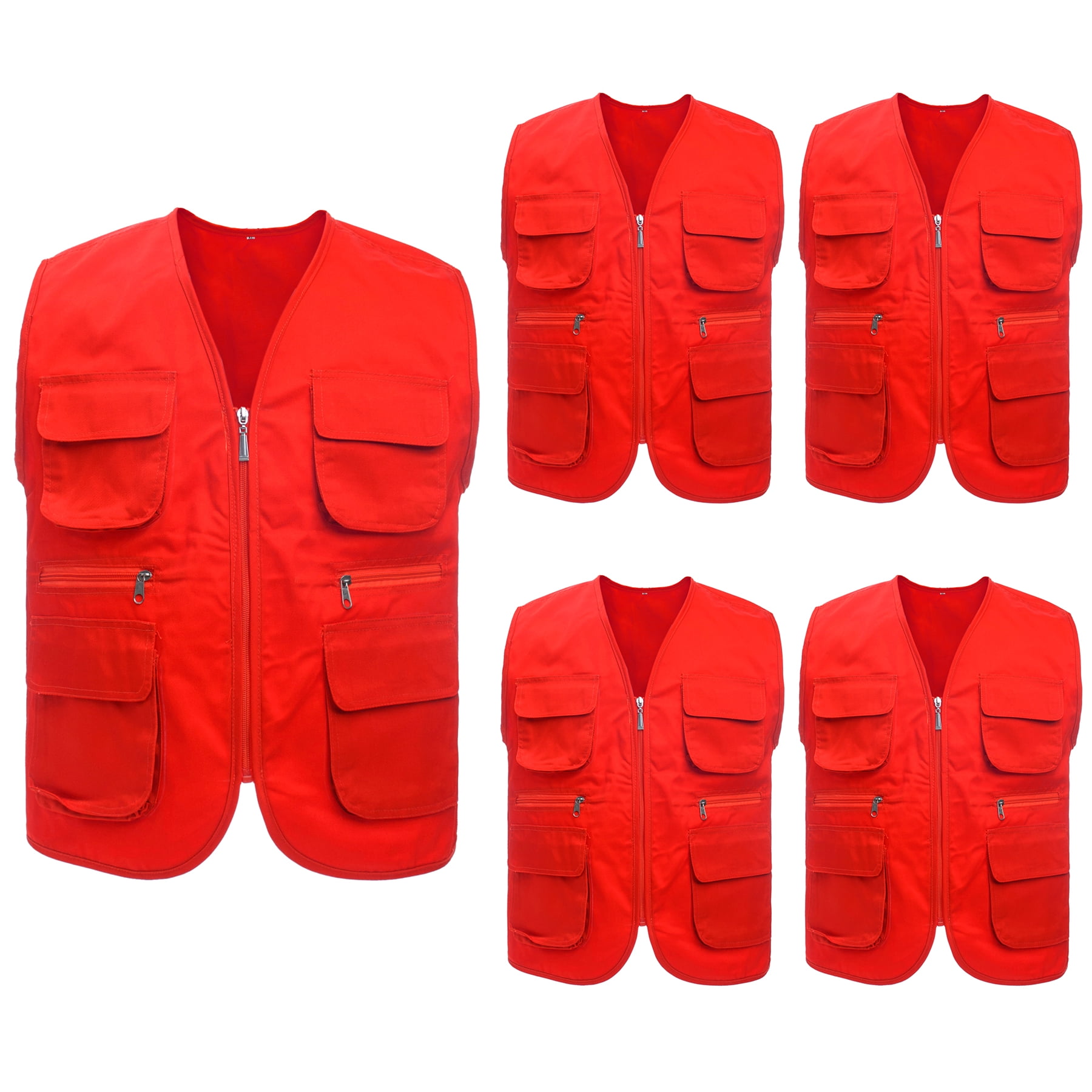 TOPTIE 5 Packs Supermarket Work Vest Volunteer Activity Event Waistcoat ...