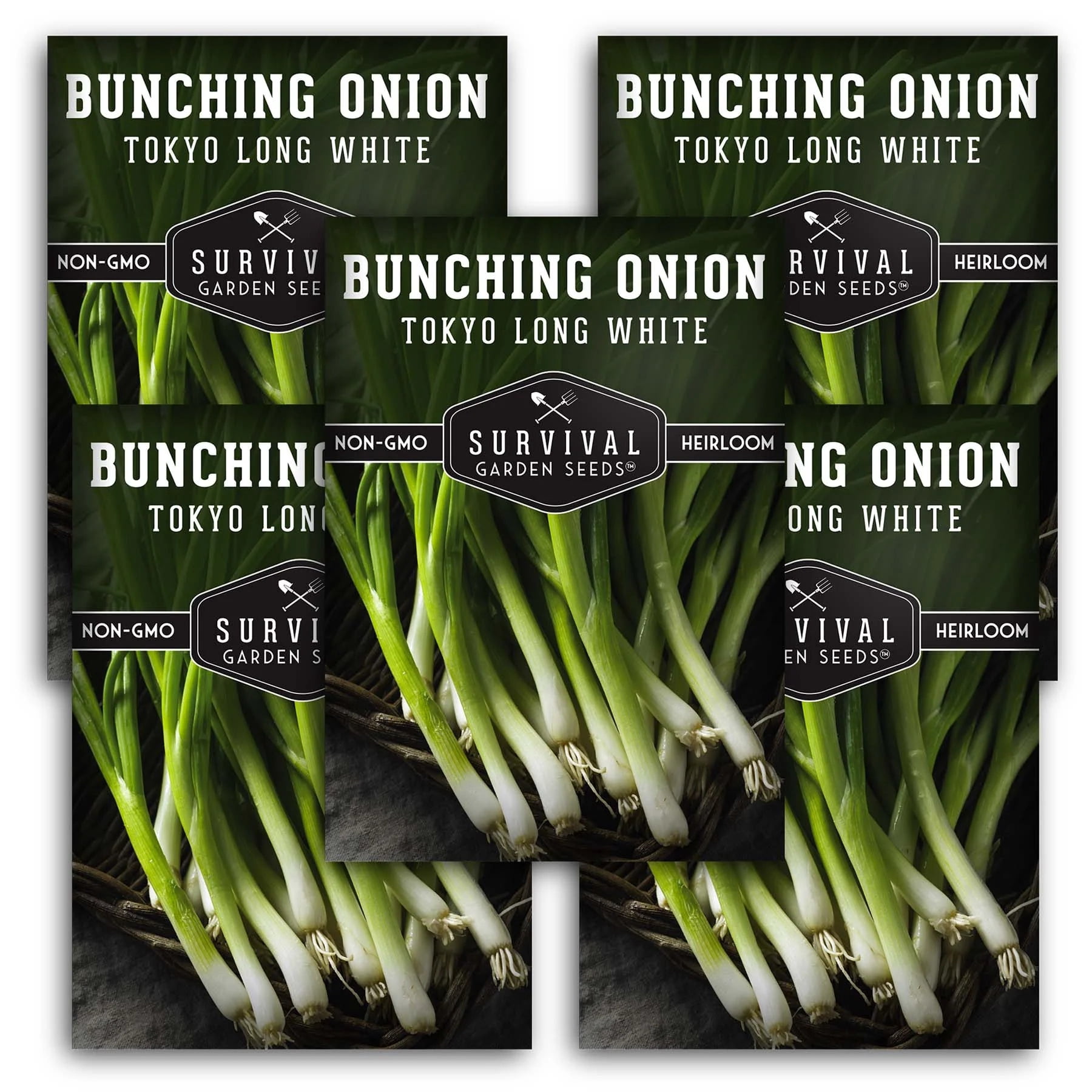 5 Packs Tokyo Long White Onion Seeds - Non-GMO Heirloom Full Sun Biennial Vegetable - Walmart ...