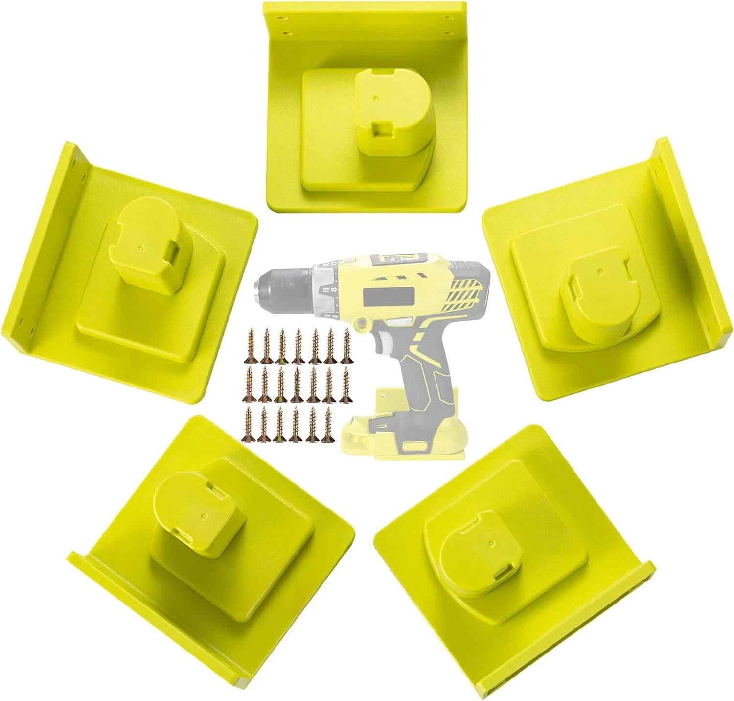 5 Packs Tool Holder Dock Mount for Ryobi 18V Drill Tools Holder Hanger ...