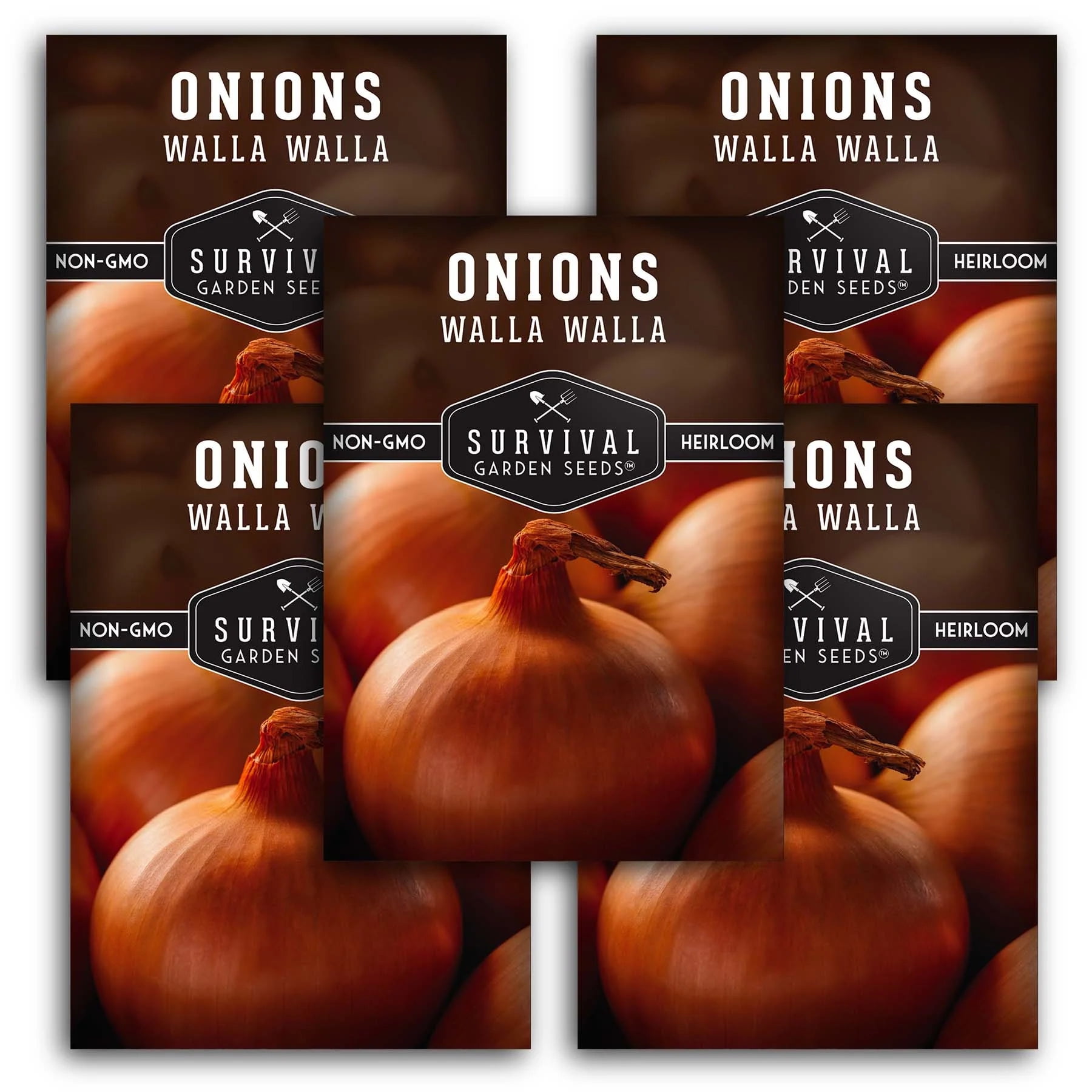 5 Packs Walla Walla Onion Seed - Non-GMO Heirloom Full Sun Biennial ...