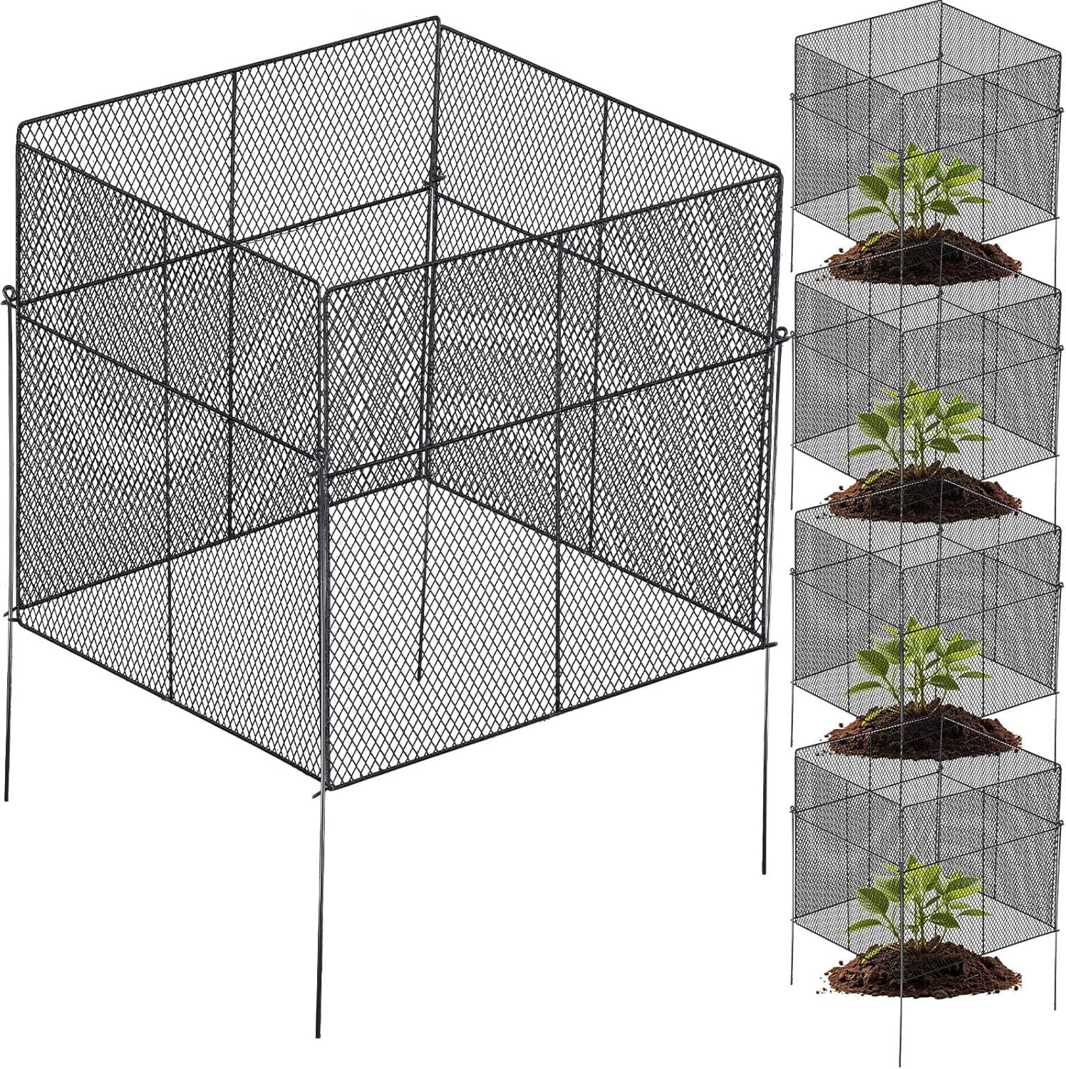 5 Packs Wire Plant Protectors from Animals Heavy Duty Chicken Wire ...