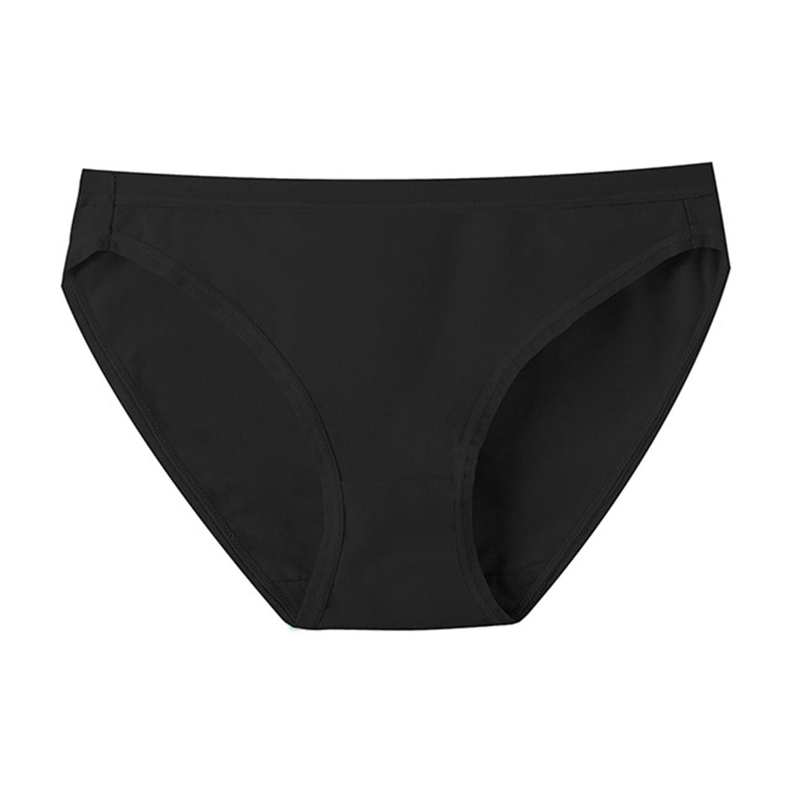 5 Packs Women's Underwear High Slit Mid Waist Solid Color Large Size ...