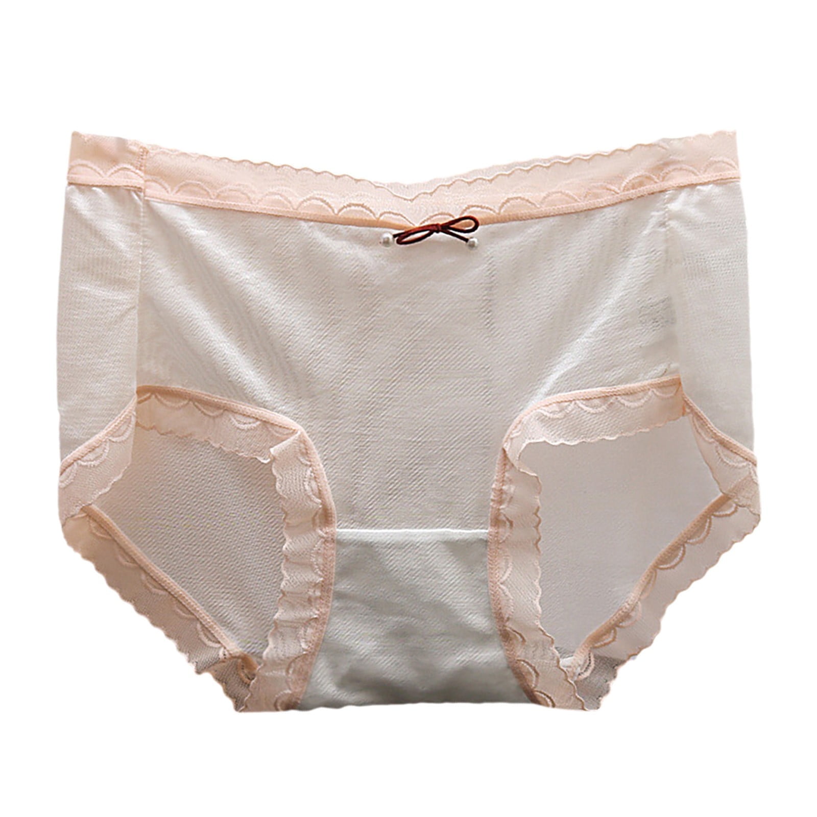 5 Packs Women's Underwear Low Waist Lace Solid Color Cotton Crotch ...