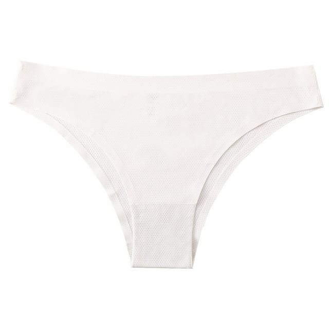 5 Packs Womens Underwear Comfortable Breathable Ladies Briefs Panties For Women L White