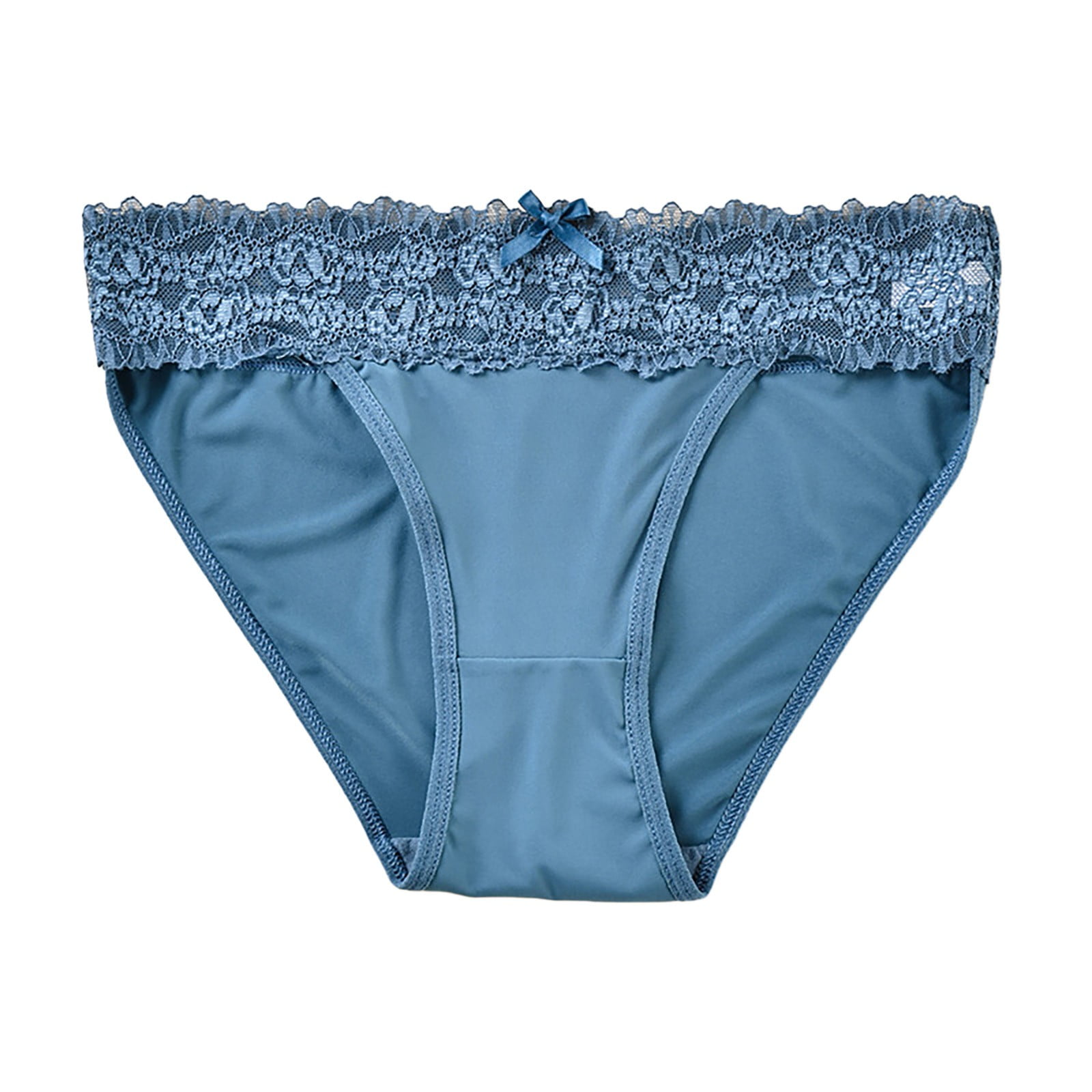 5 Packs Womens Underwear High Waist Lace Solid Color Cotton Crotch ...