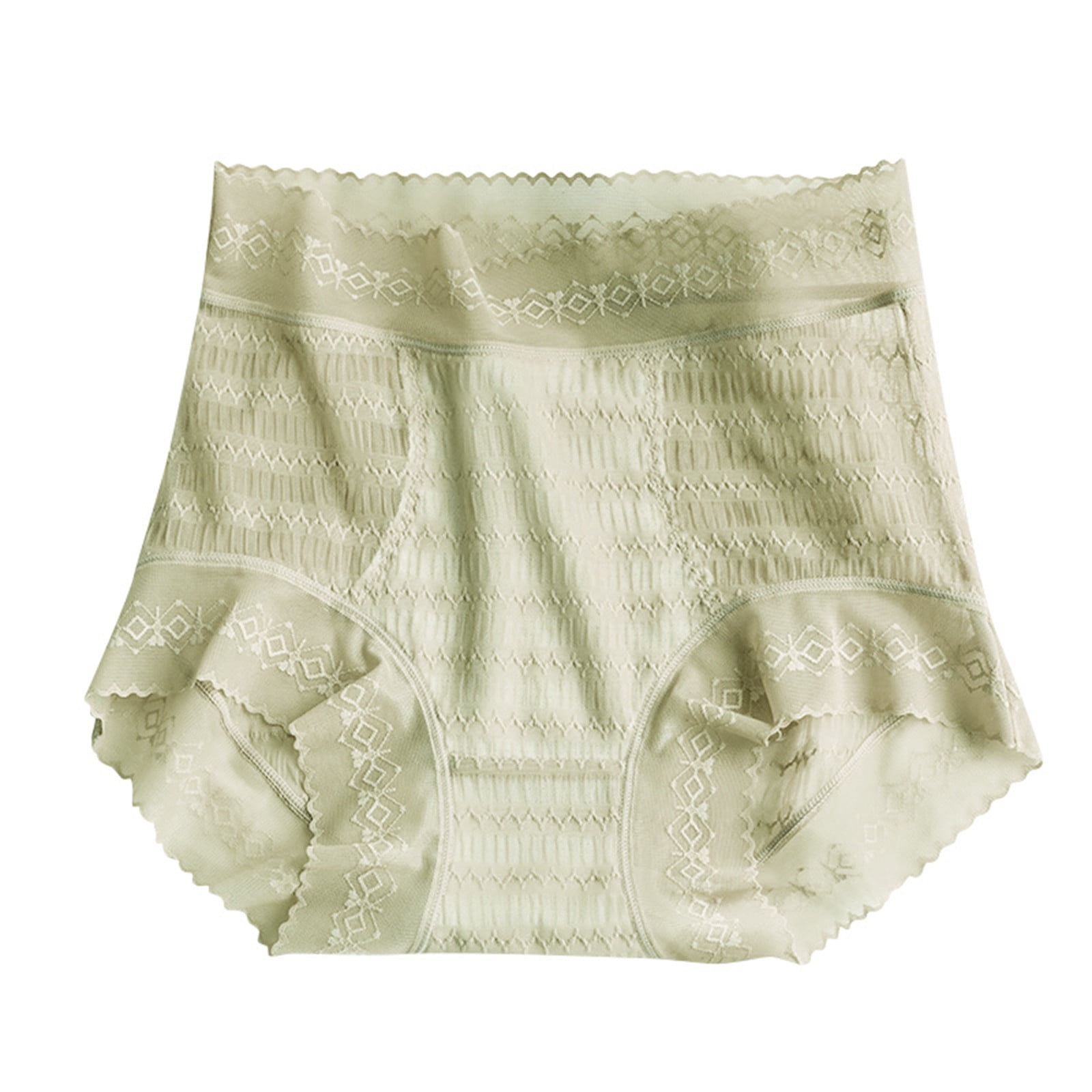 5 Packs Womens Underwear Seamless Plus Size Llce Mid High Waisted ...