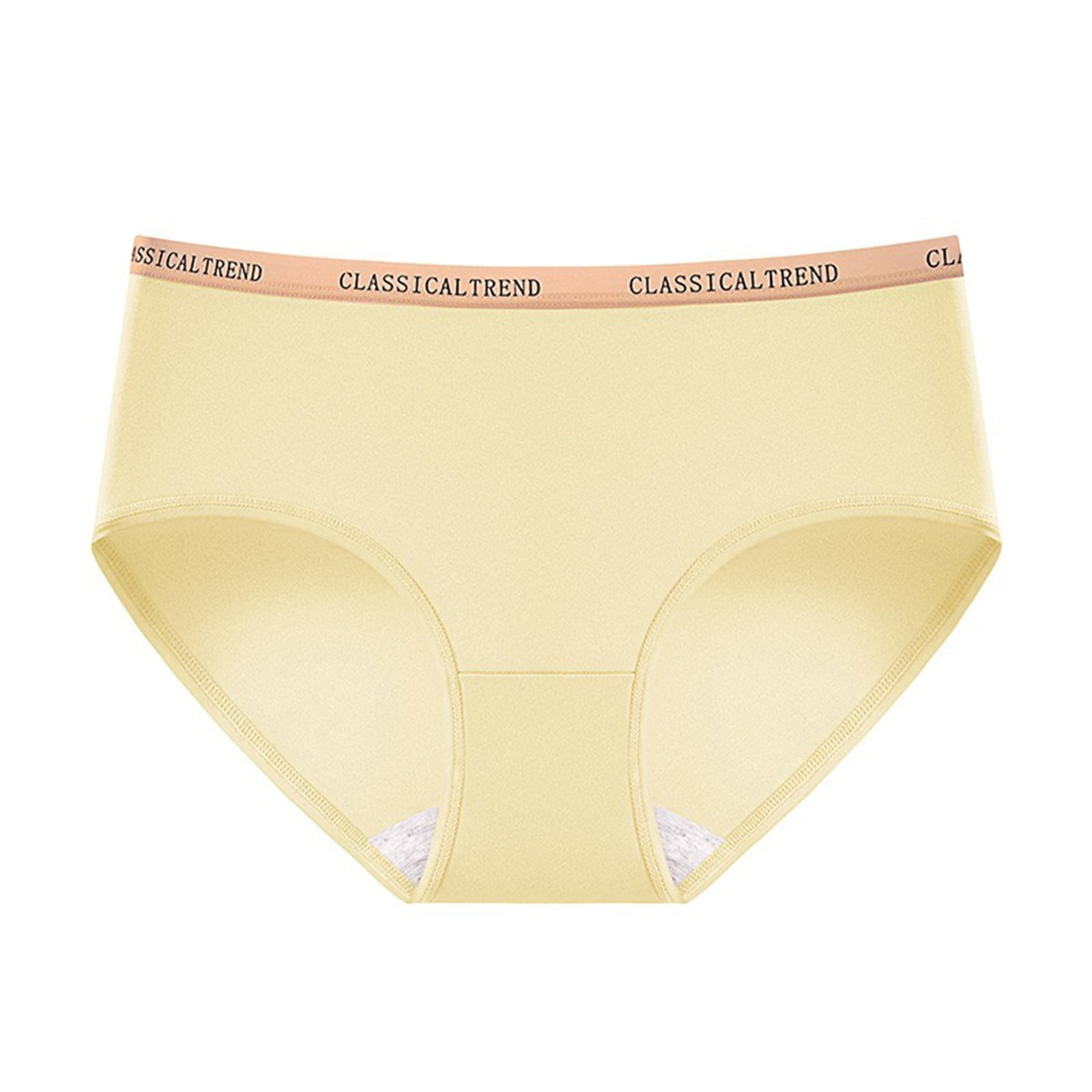 5 Packs Womens Underwear Threaded Threaded Mid Rise Briefs Panties for ...