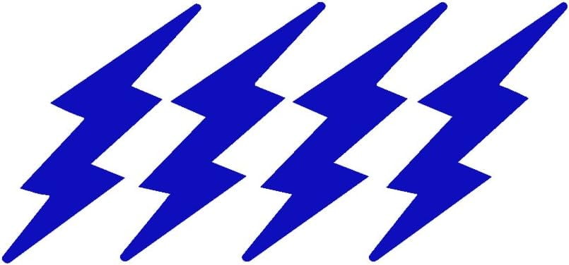 5 Packs of 4 - StickerDad® Lightning Bolts for Helmet, Windows, Walls ...